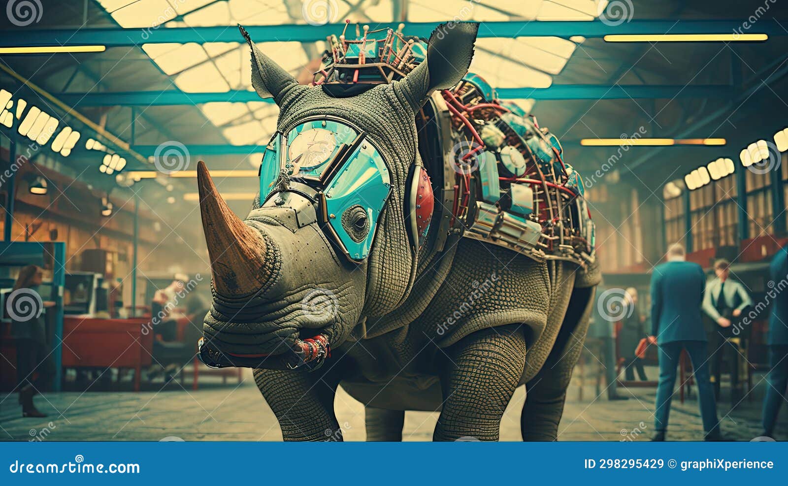 Clockwork Beast of the Steampunk Zoo Stock Illustration - Illustration ...