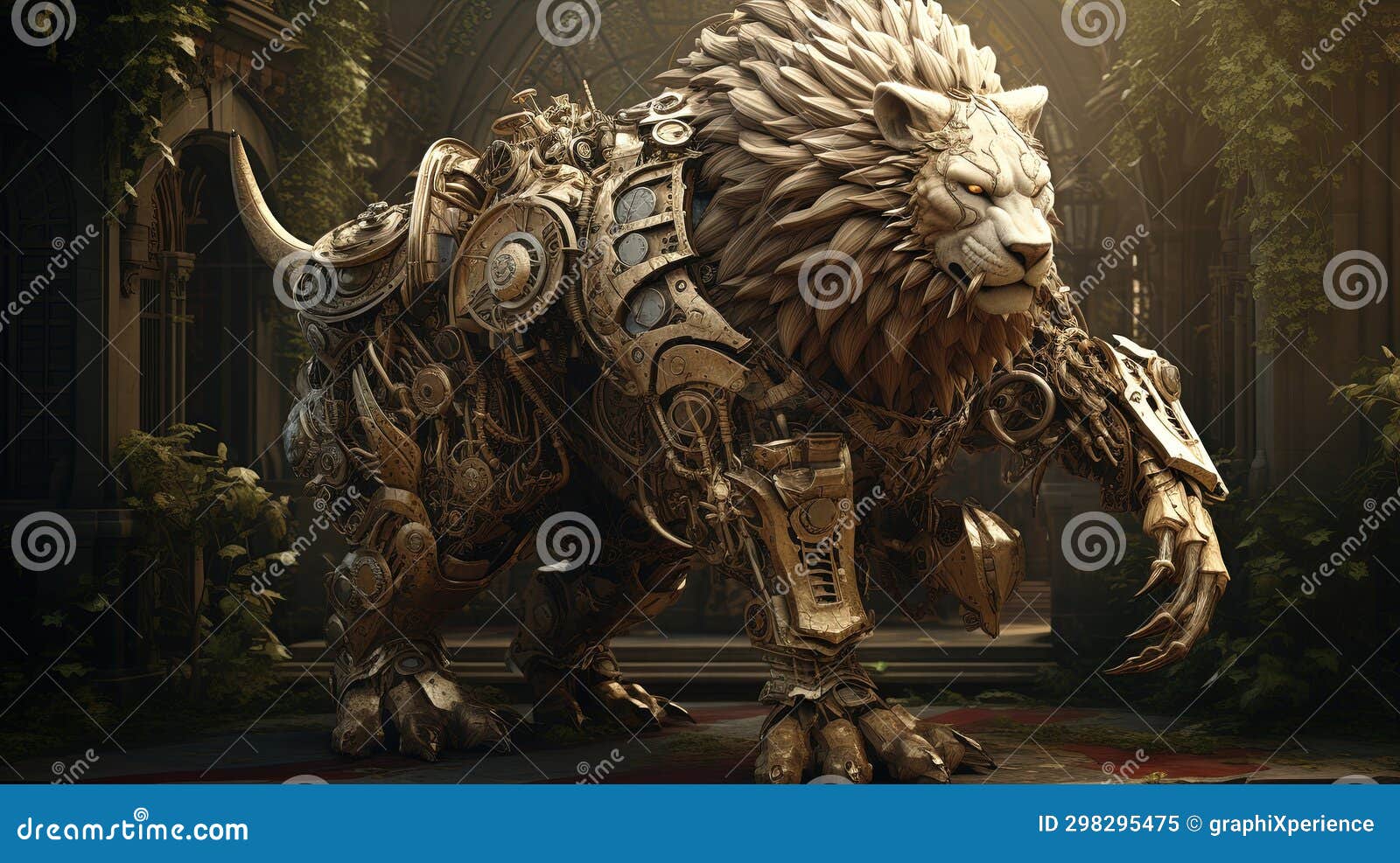 Clockwork Beast of the Steampunk Zoo Stock Illustration - Illustration ...