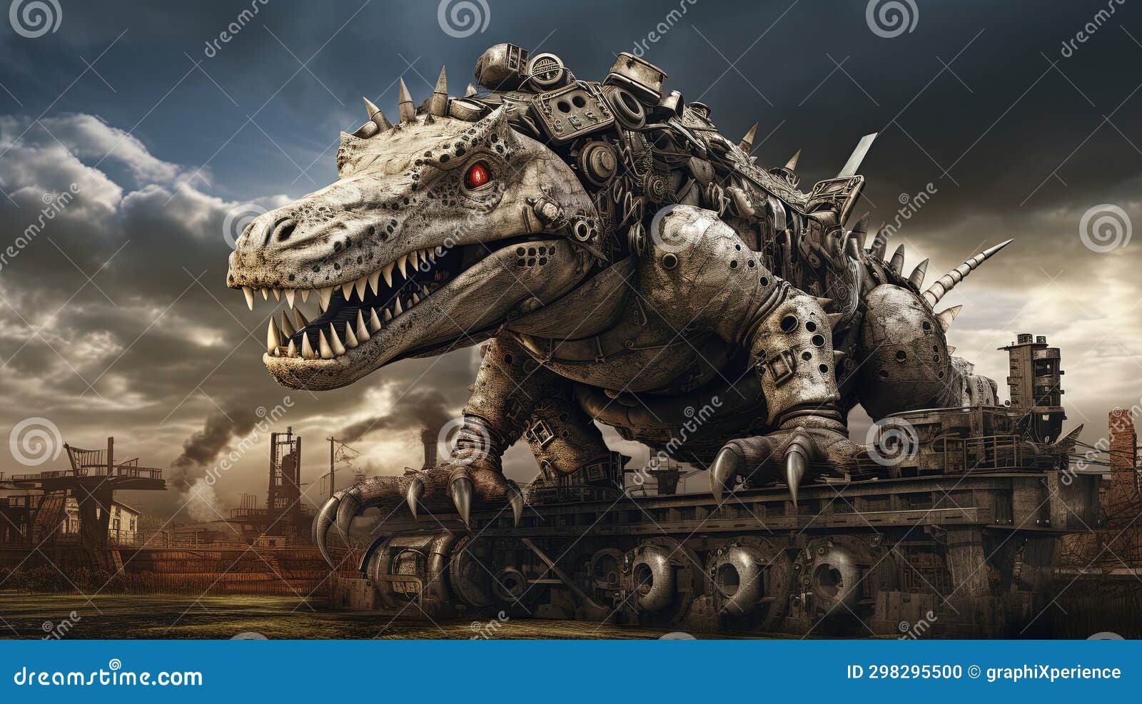 Clockwork Beast of the Steampunk Zoo Stock Illustration - Illustration ...