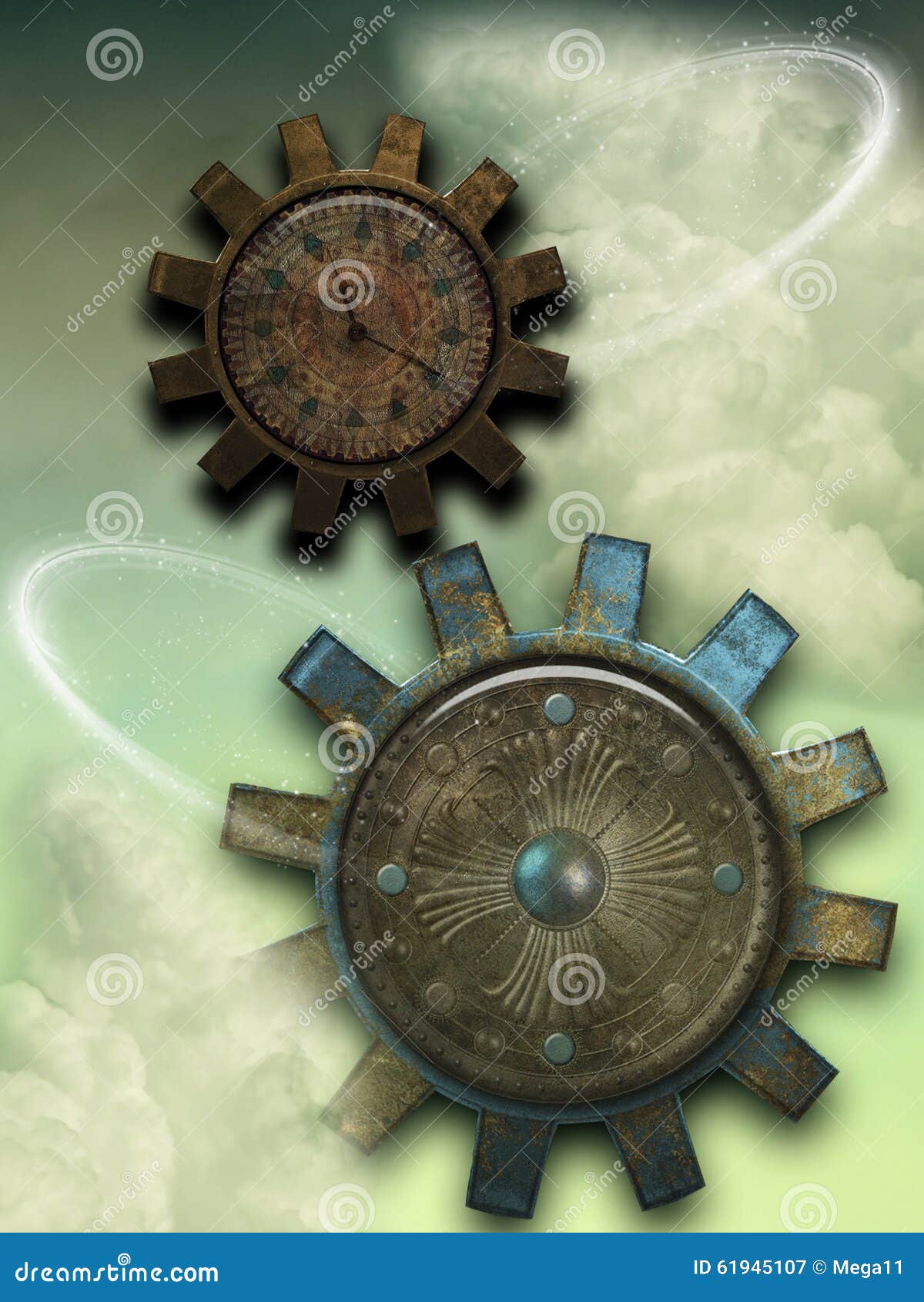 Clockwork stock illustration. Illustration of wheel, texture - 61945107