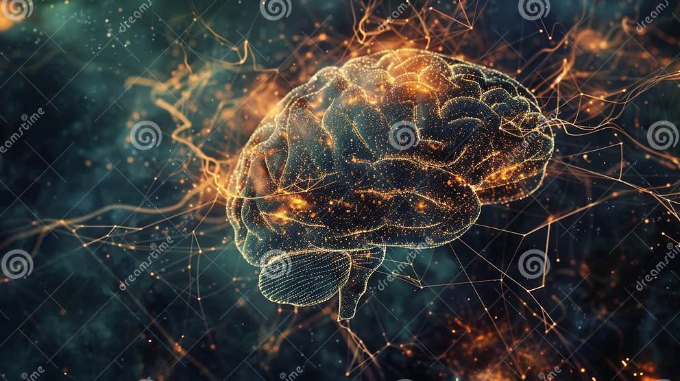 The Clockwork Brain: a Digital Symphony of Knowledge Stock Illustration ...