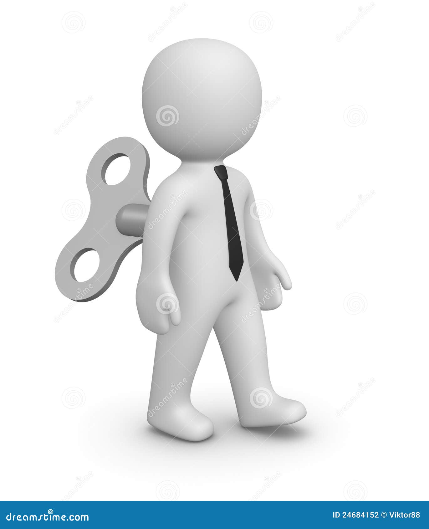 Clockwork businessman stock illustration. Illustration of motivation ...