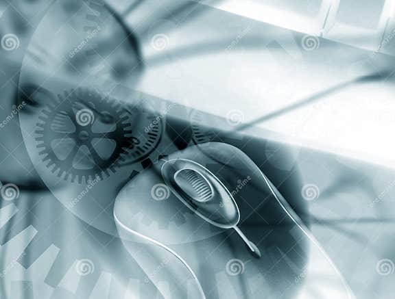 Clockwork computer stock illustration. Illustration of commerce - 6961002