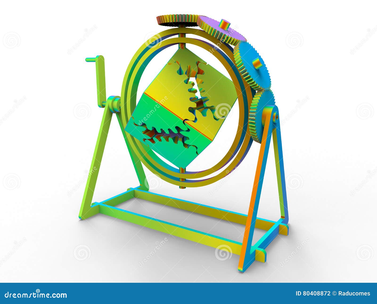Clockwork cube device stock illustration. Illustration of device - 80408872