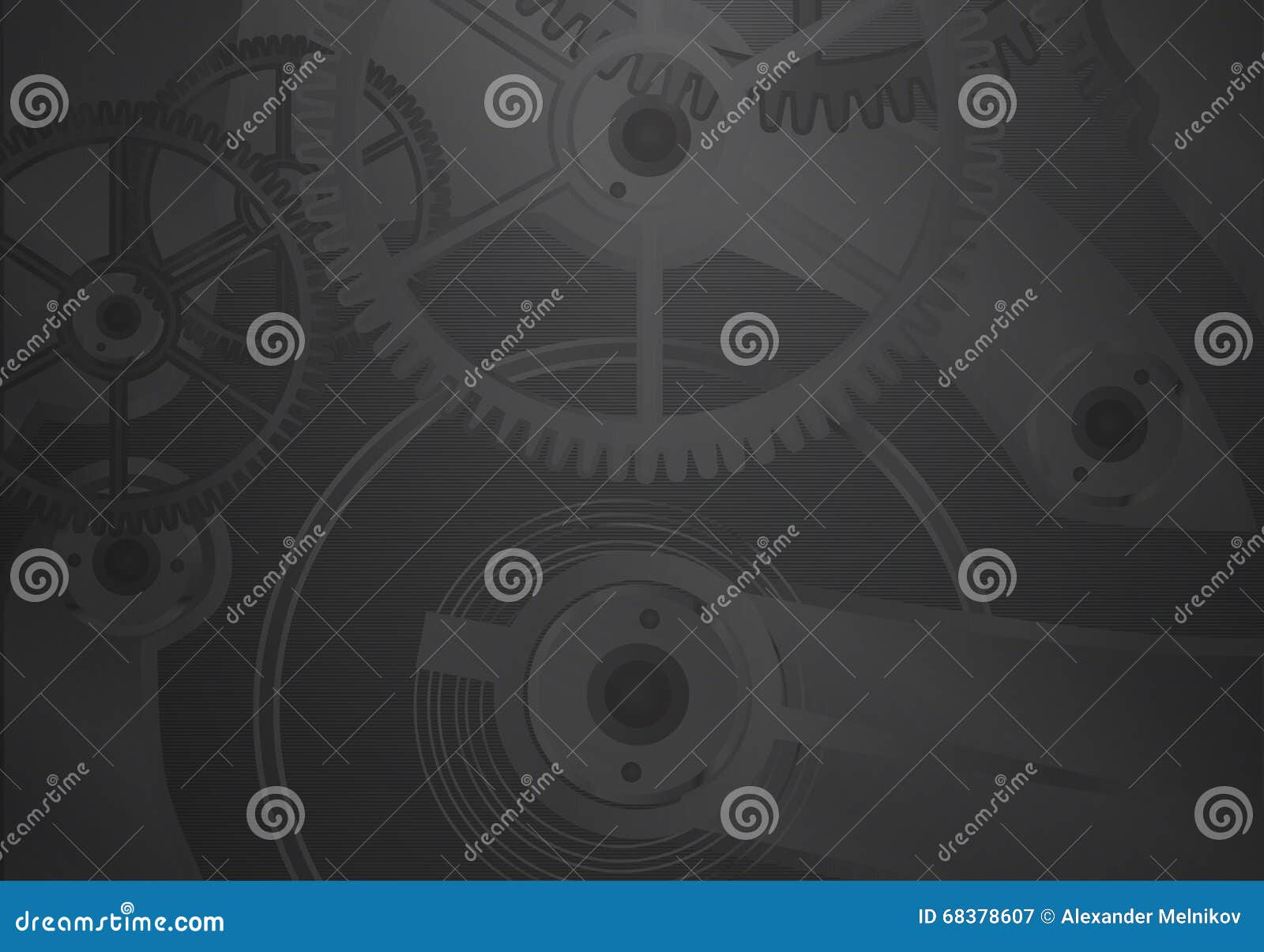 Clockwork on a Dark Background.Vector Stock Illustration - Illustration ...