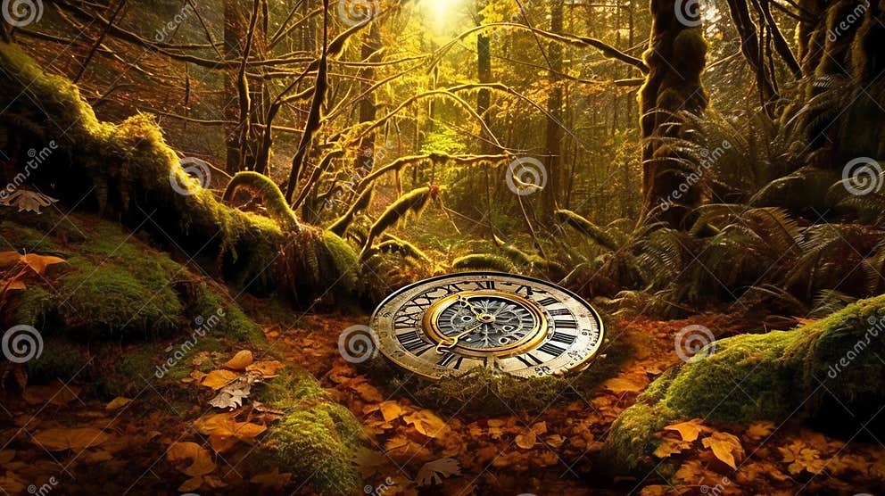 Clockwork Forest, Made with Generative AI Stock Illustration - Illustration of depth, beautiful ...