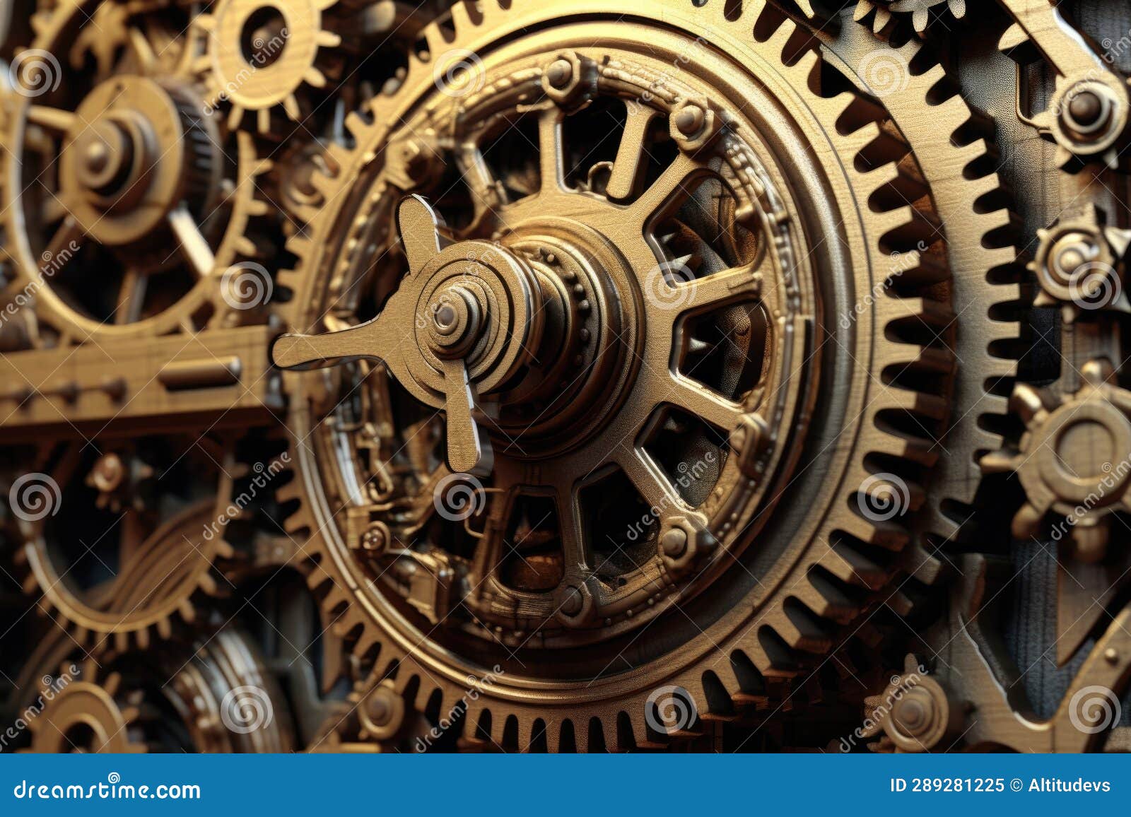 Clockwork Gears with Intricate Details and Shadows Stock Image - Image ...
