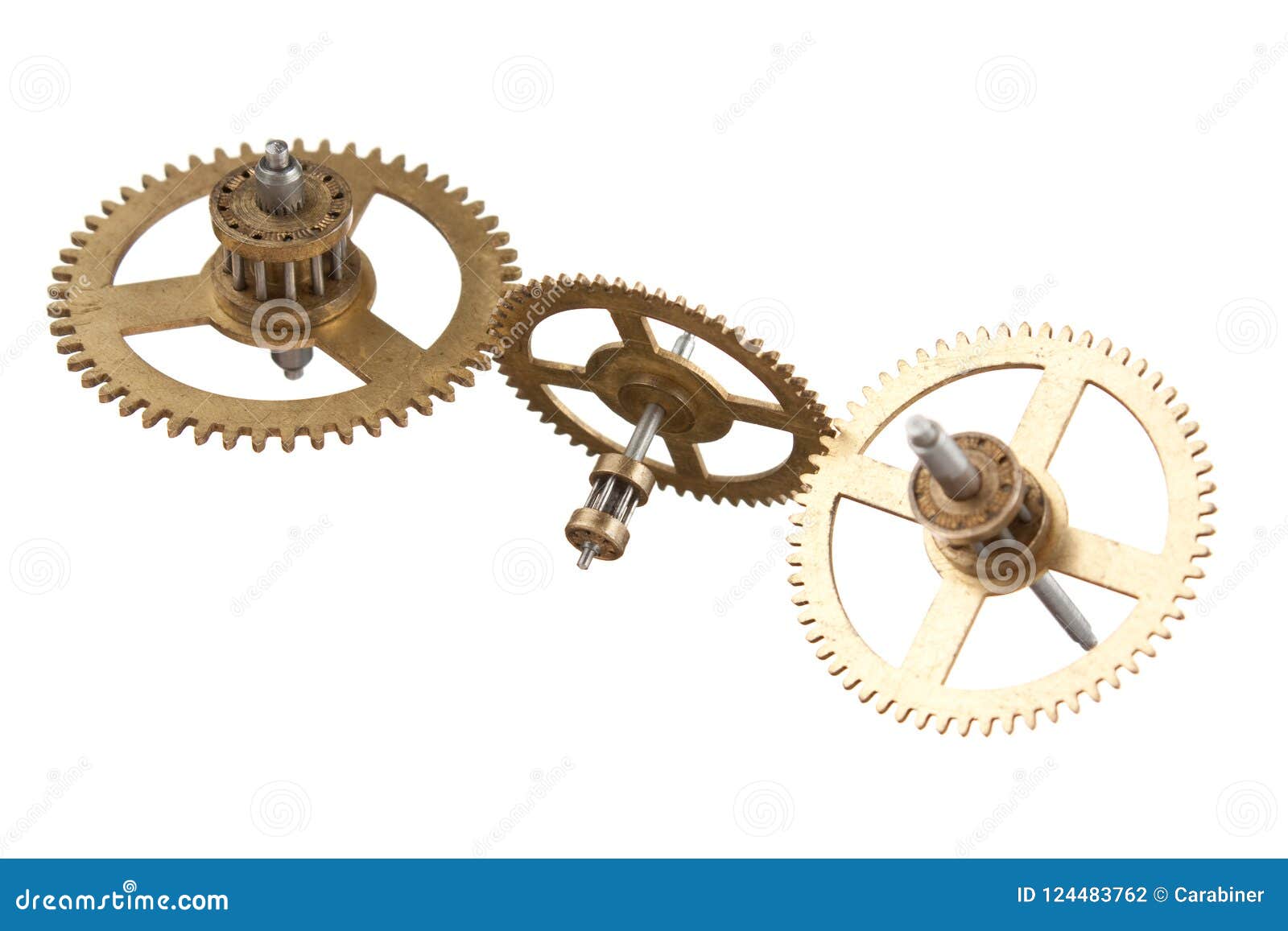 Clockwork gears isolated stock photo. Image of wheel - 124483762