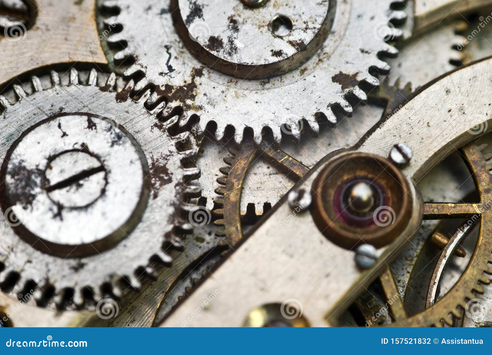 Clockwork, Gears in an Old Watch. Teamwork Concept, Idea, Technology ...
