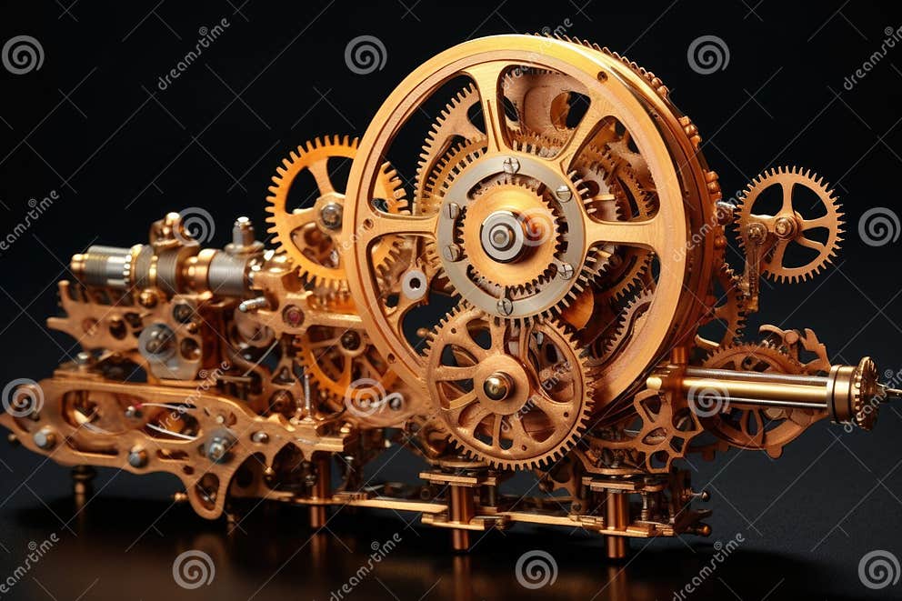Clockwork Gears and Springs in Motion Stock Image - Image of clock, gears: 289292405