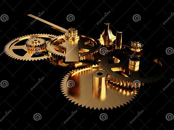 Clockwork Gold stock illustration. Illustration of concepts - 18430172