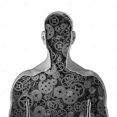 Clockwork human stock illustration. Illustration of memory - 38729520