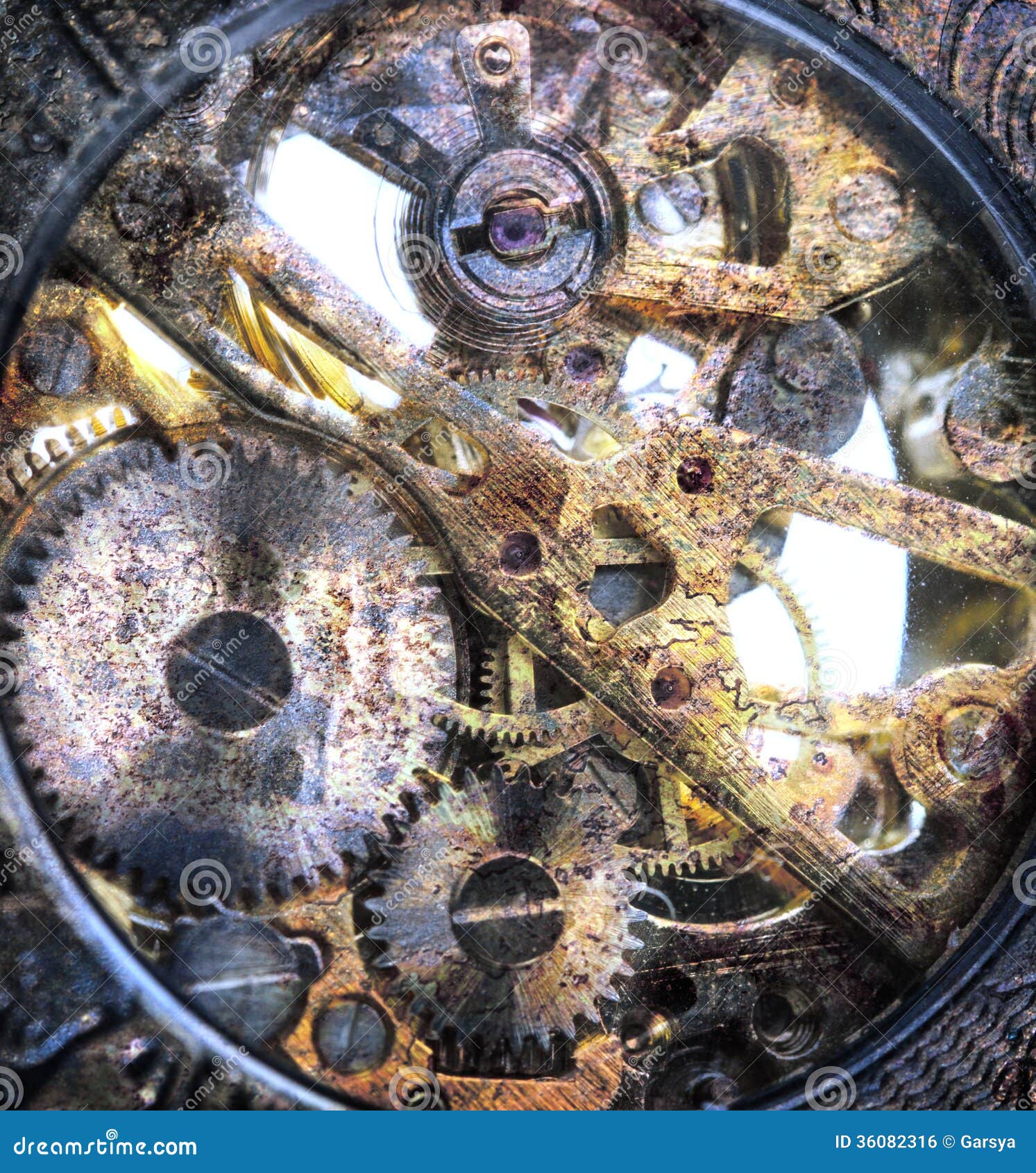 Clockwork inside stock photo. Image of timepiece, interior - 36082316