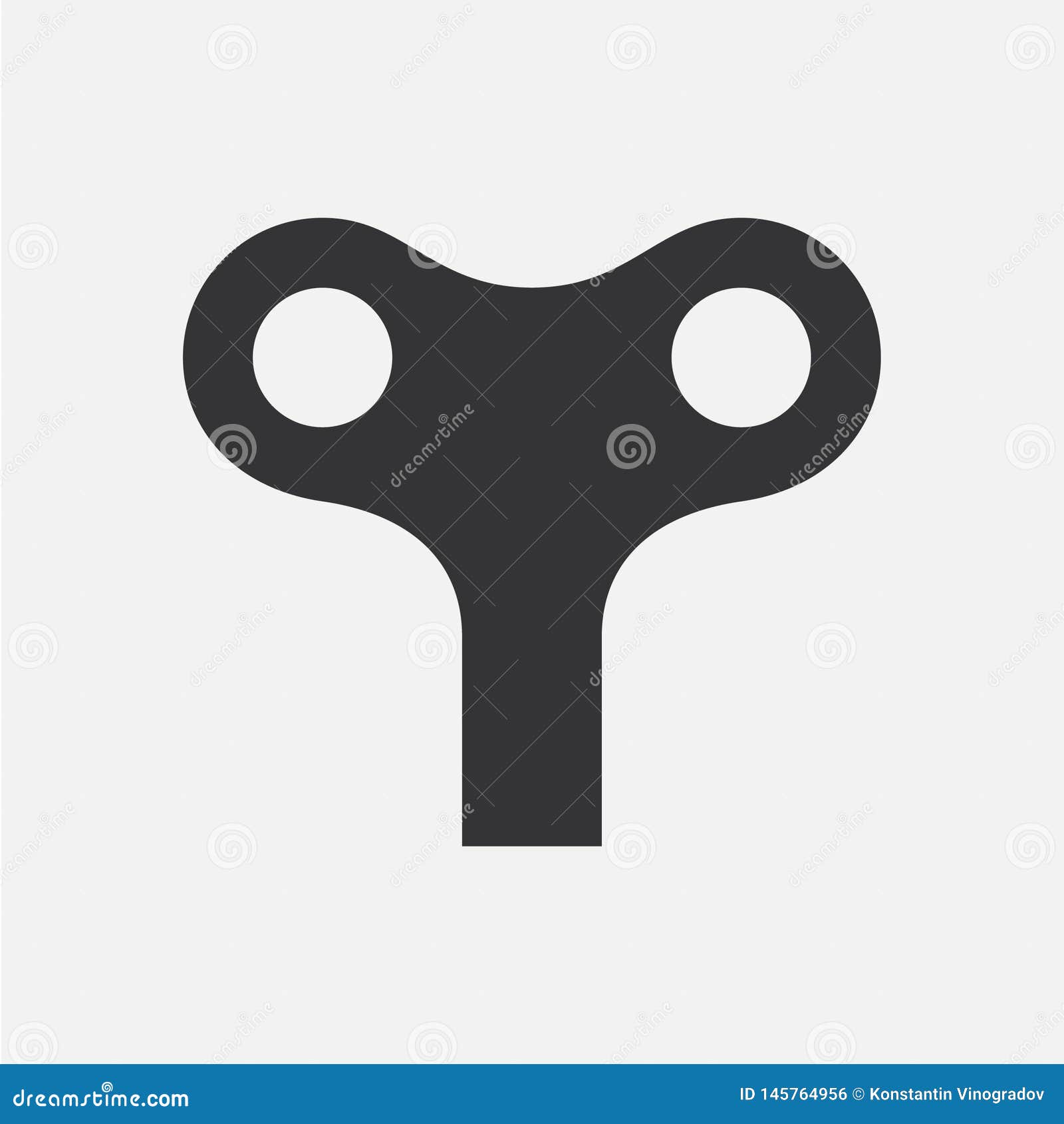 Clockwork Key. Simple Vector Icon Stock Vector - Illustration of ...
