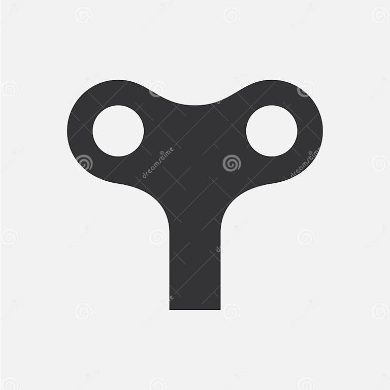 Clockwork Key. Simple Vector Icon Stock Vector - Illustration of ...