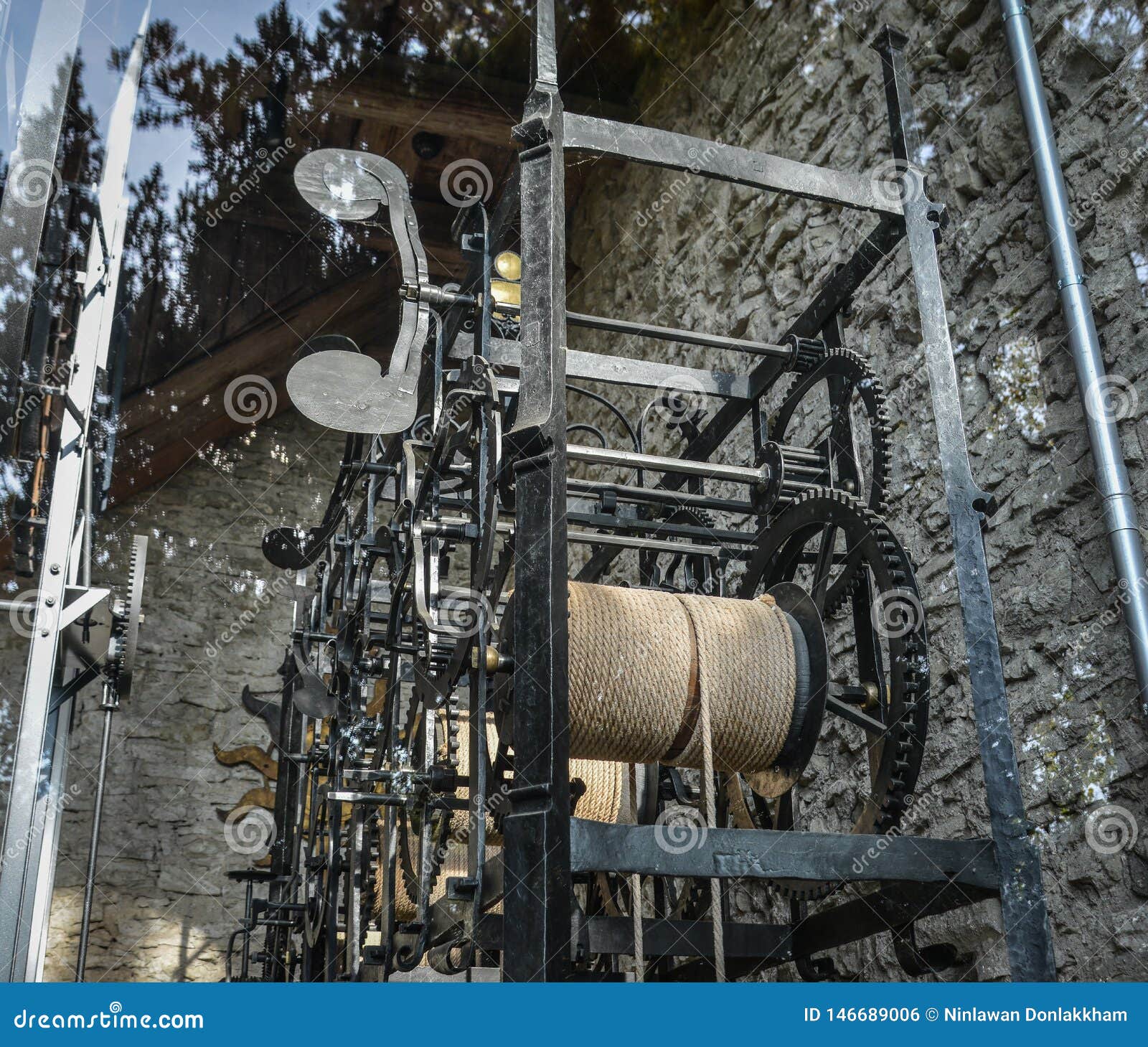 Clockwork Large Vintage Clock. Stock Image | CartoonDealer.com #142351801