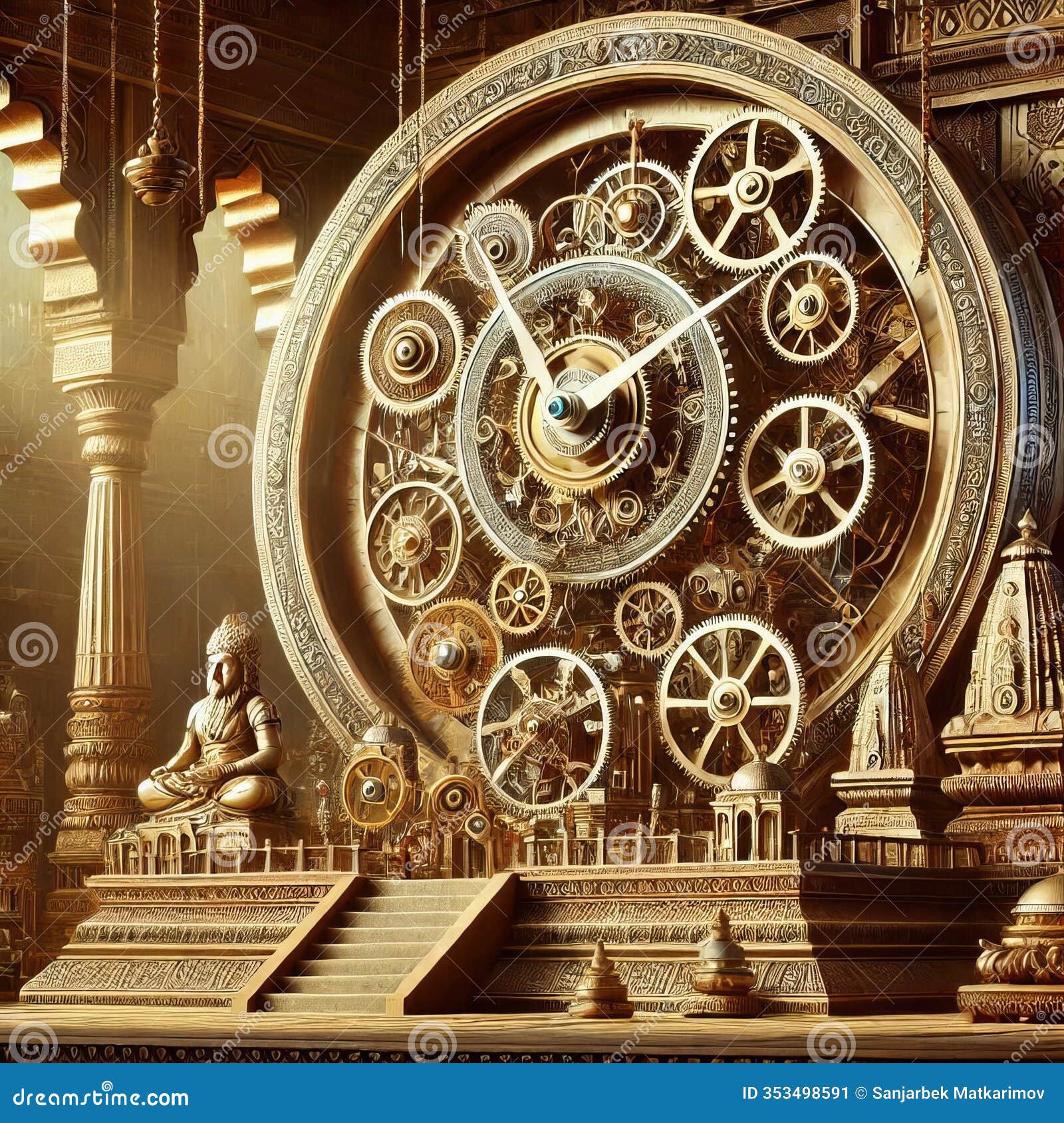 Clockwork Machine in Ancient India a Clockwork Machine Inspired Stock ...