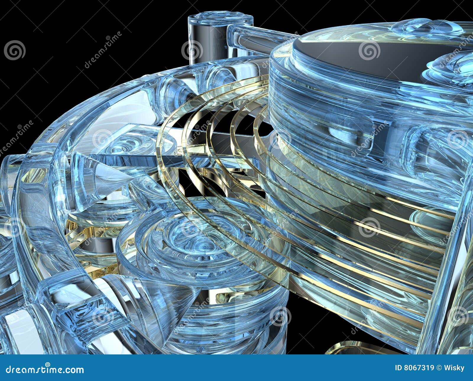 Clockwork Mechanism Isolated Stock Illustration - Illustration of steel ...