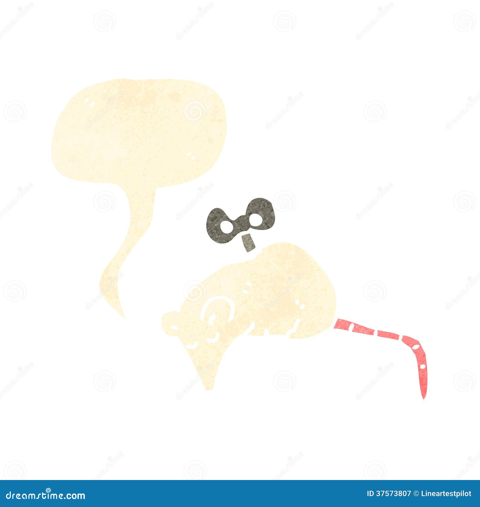 Clockwork Mouse with Speech Bubble Retro Cartoon Stock Vector ...