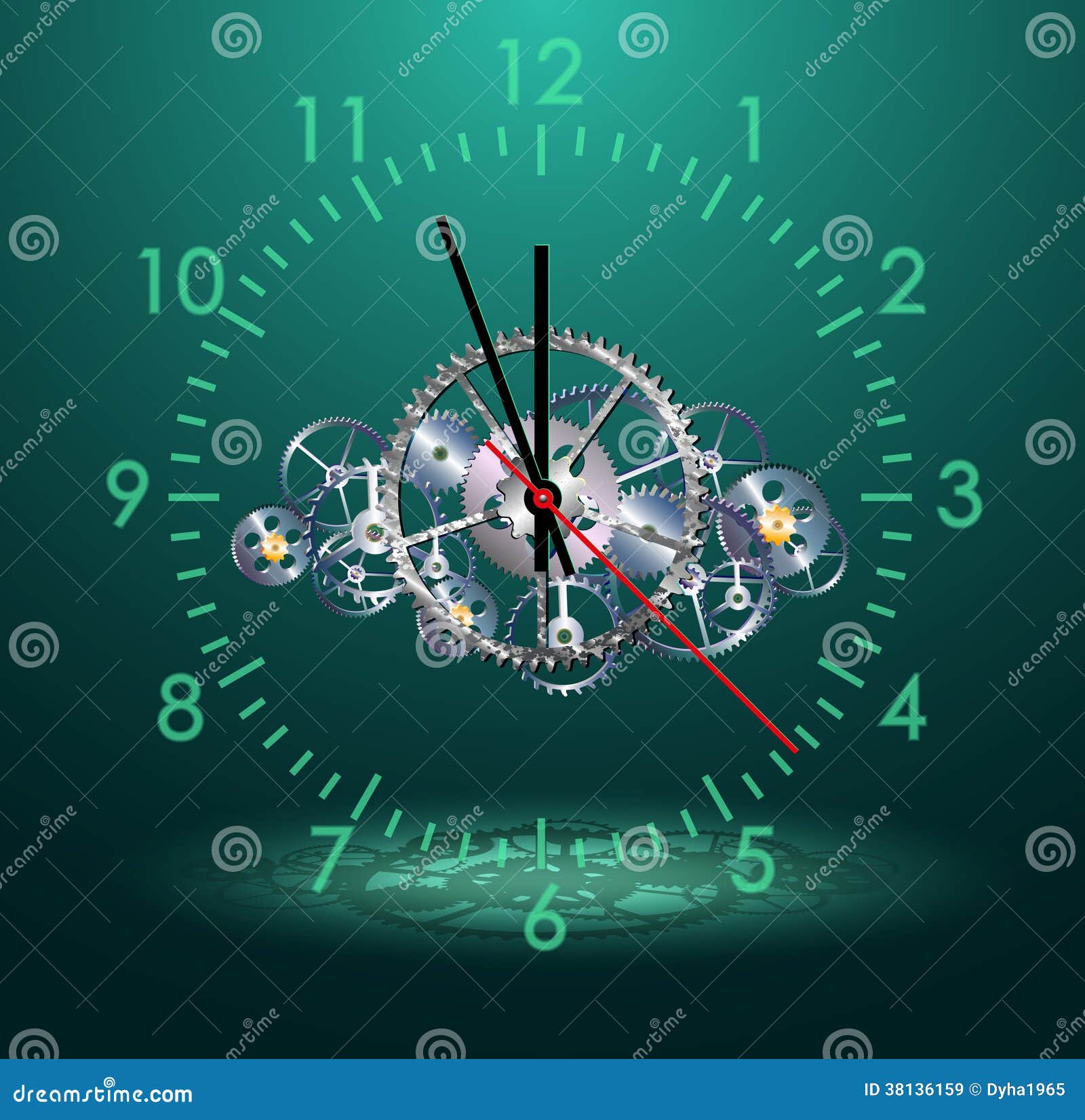 Clockwork stock vector. Illustration of second, transparent - 38136159