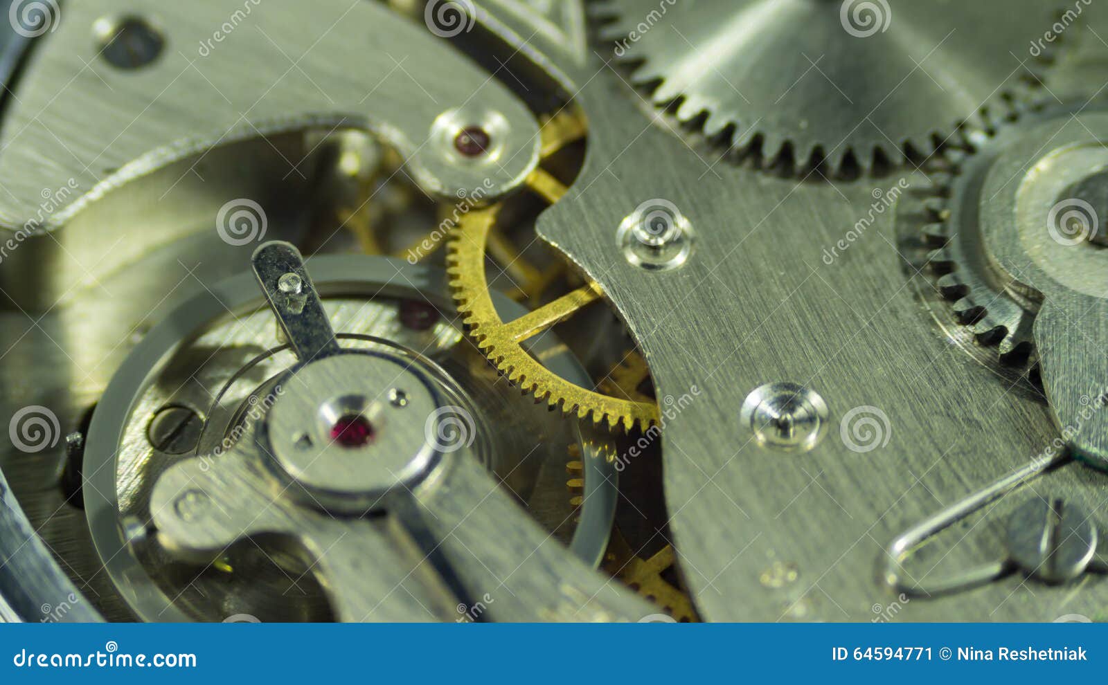 Clockwork Vintage Antique Clock Stock Image - Image of gear, hour: 64594771