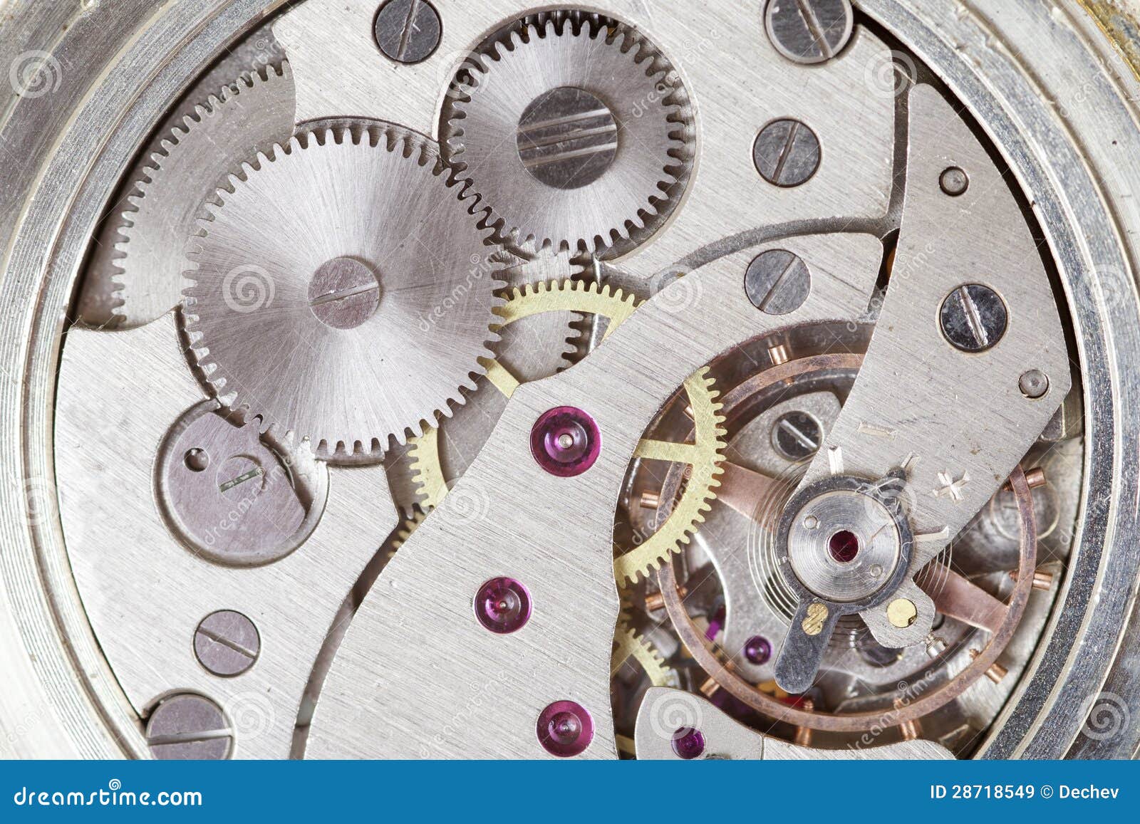 Clockwork of watch. stock image. Image of dirty, measurement - 28718549