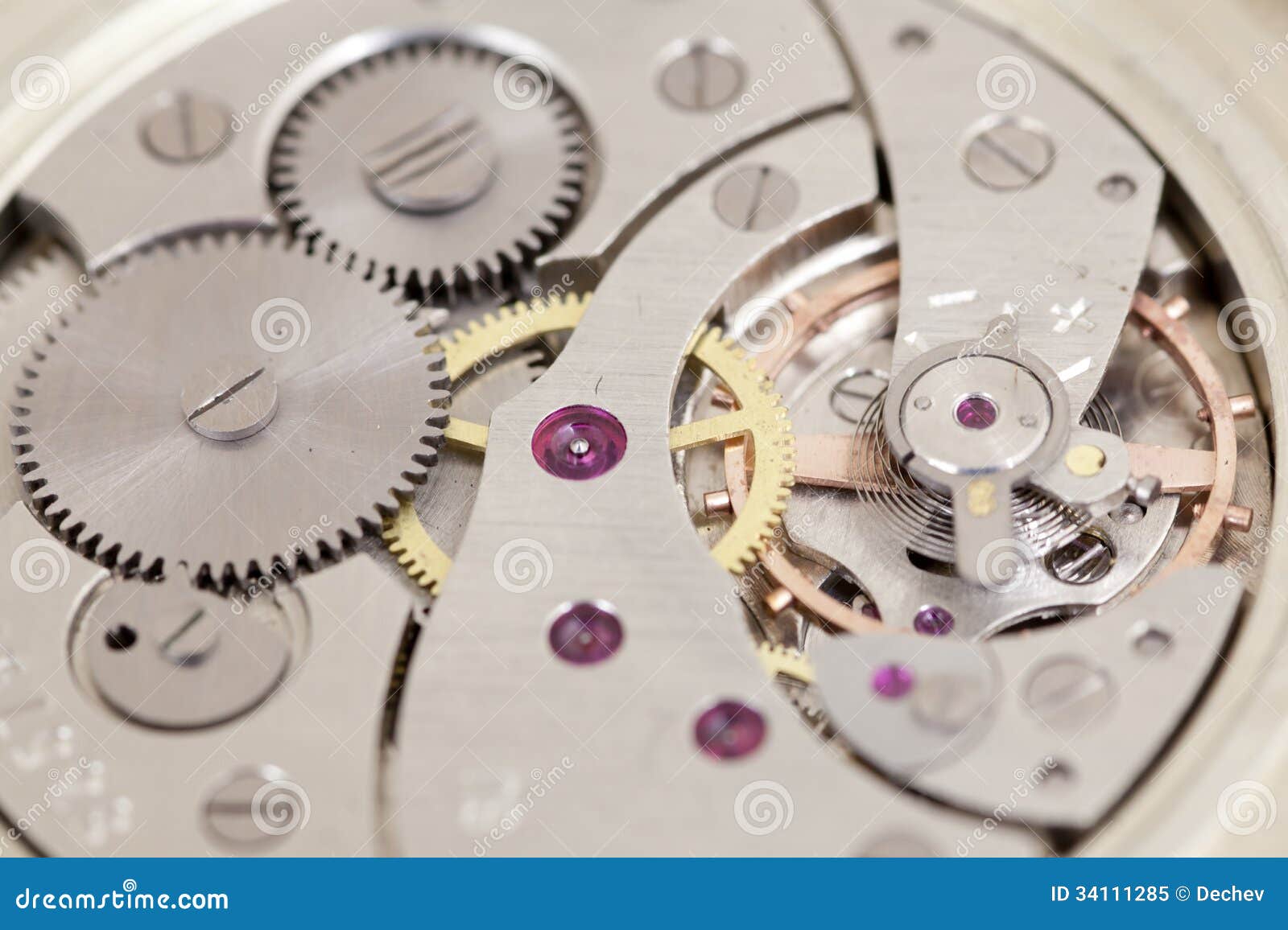 Clockwork of watch stock image. Image of antique, line - 34111285