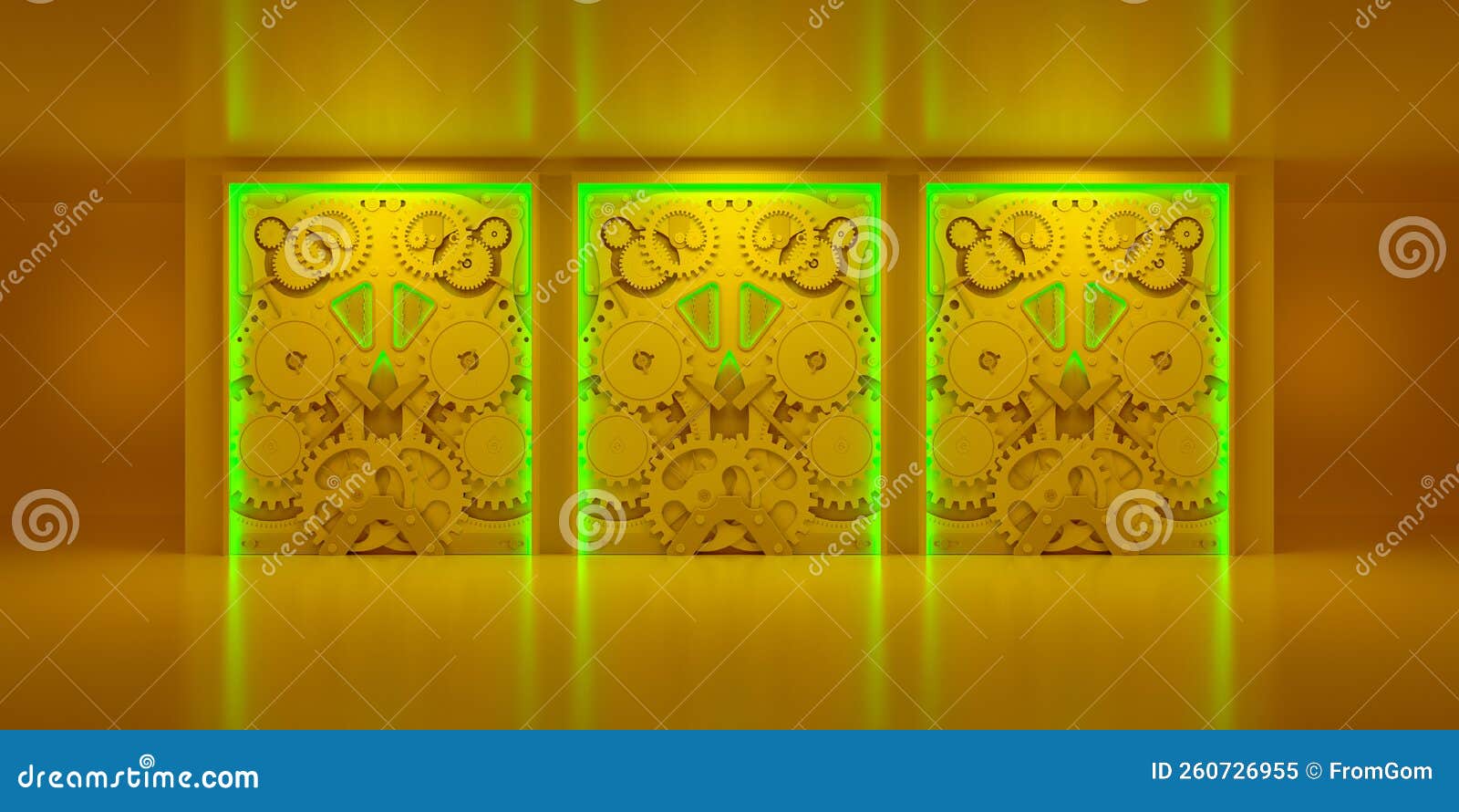 Clockwork Background With Sample Logo Cartoon Vector | CartoonDealer ...