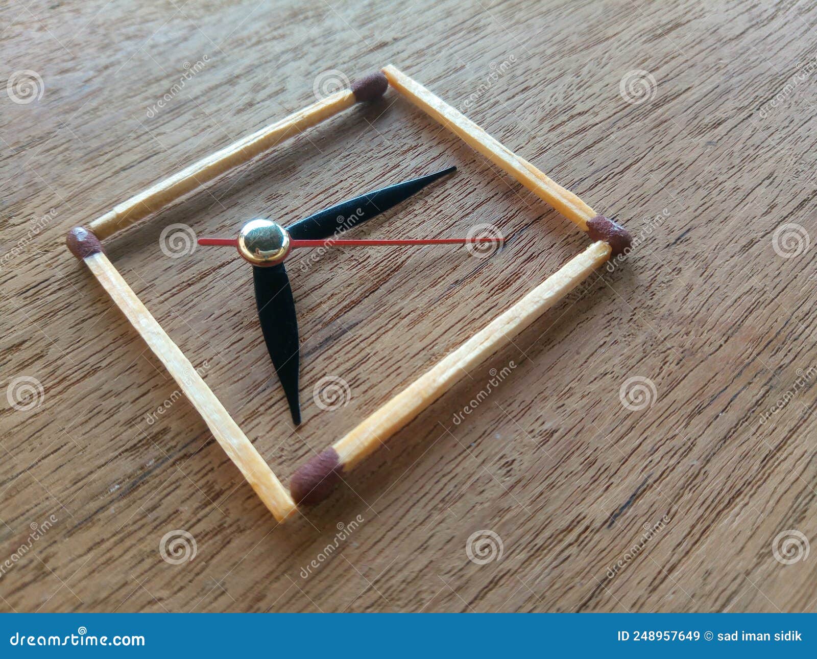 Clockwork and Wooden Matches on a Wooden Board ï¿¼ Stock Image - Image ...