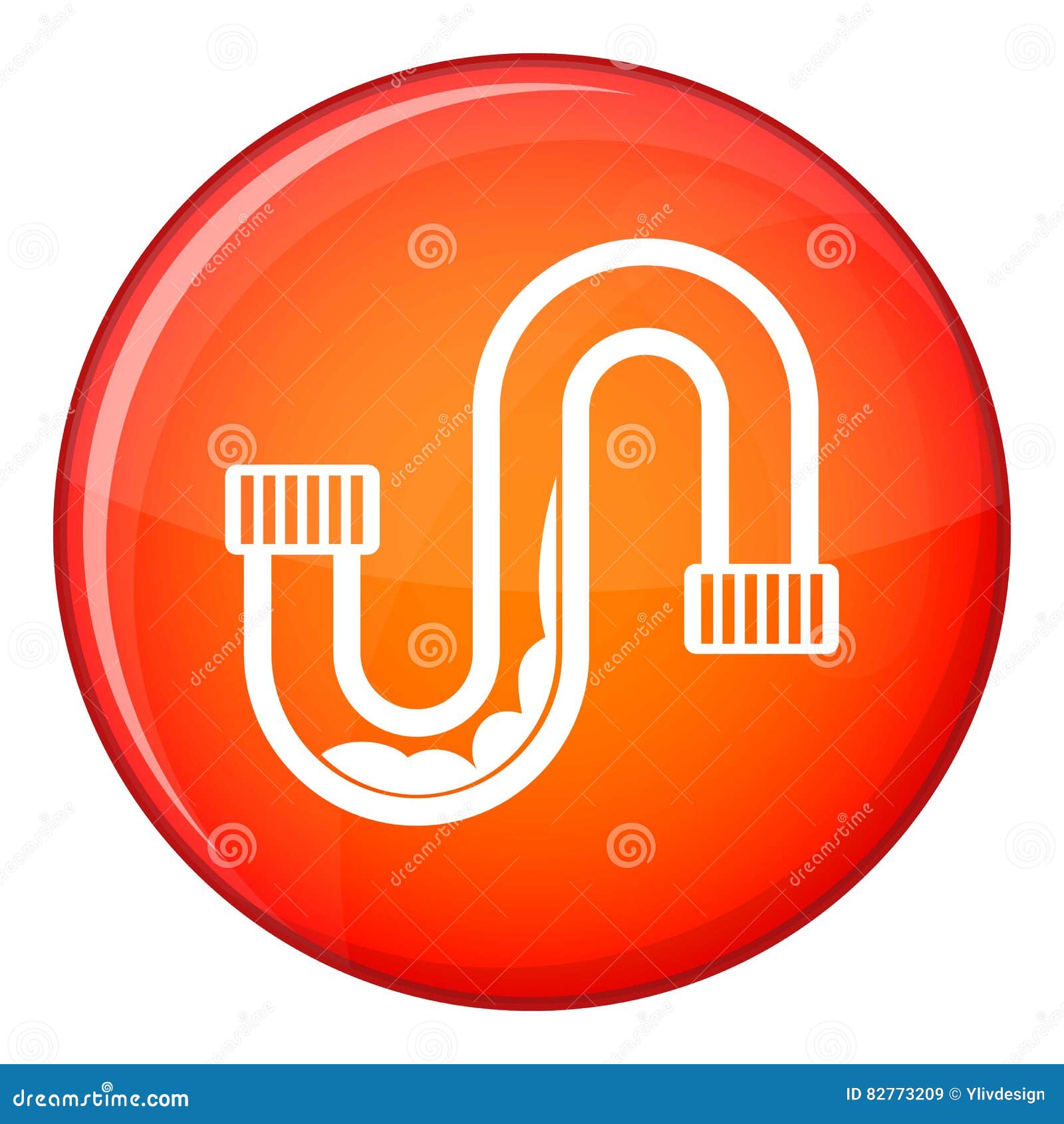 Clog in the Pipe Icon, Flat Style Stock Vector - Illustration of ...
