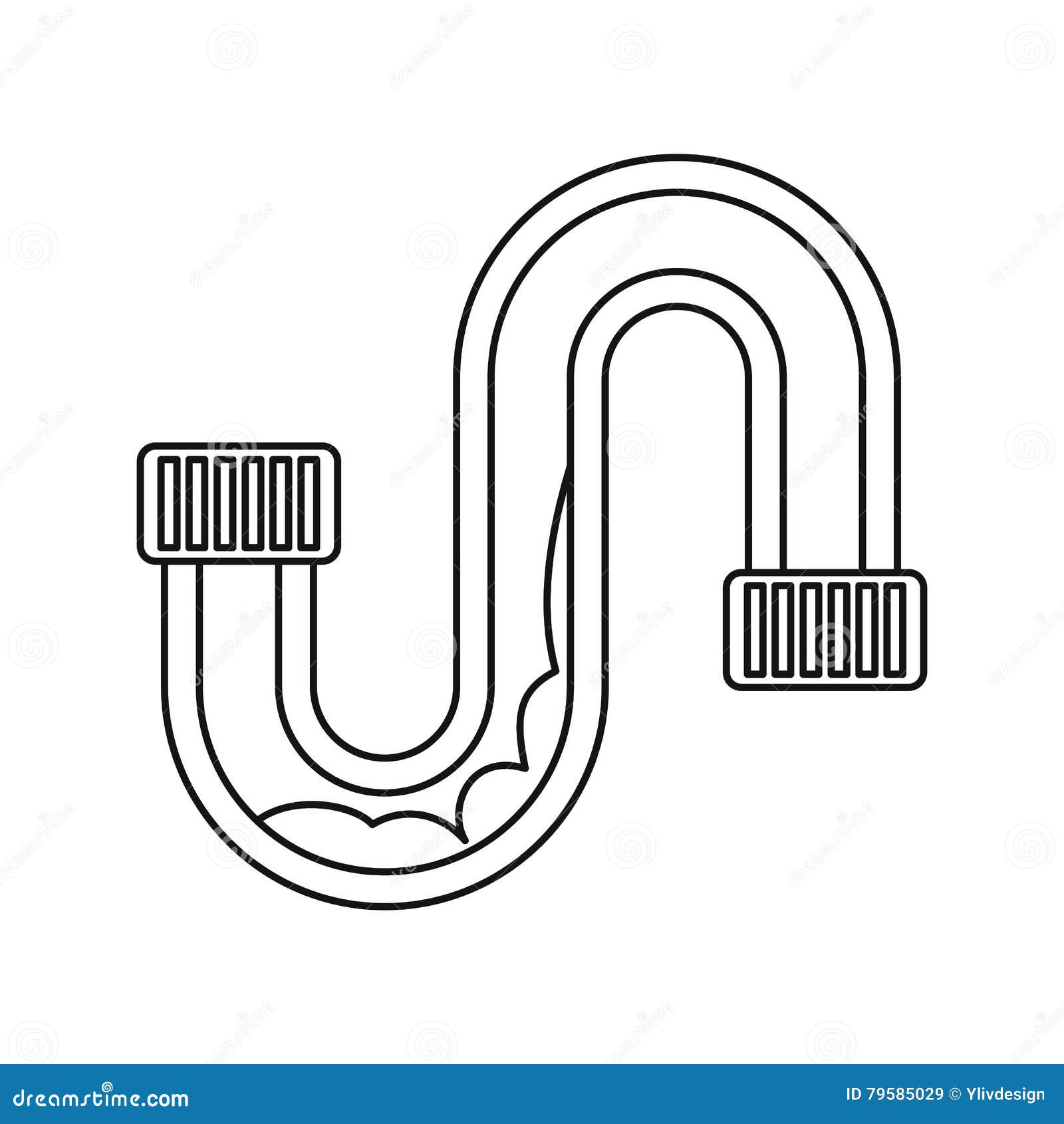 Clog in the Pipe Icon, Outline Style Stock Vector - Illustration of ...