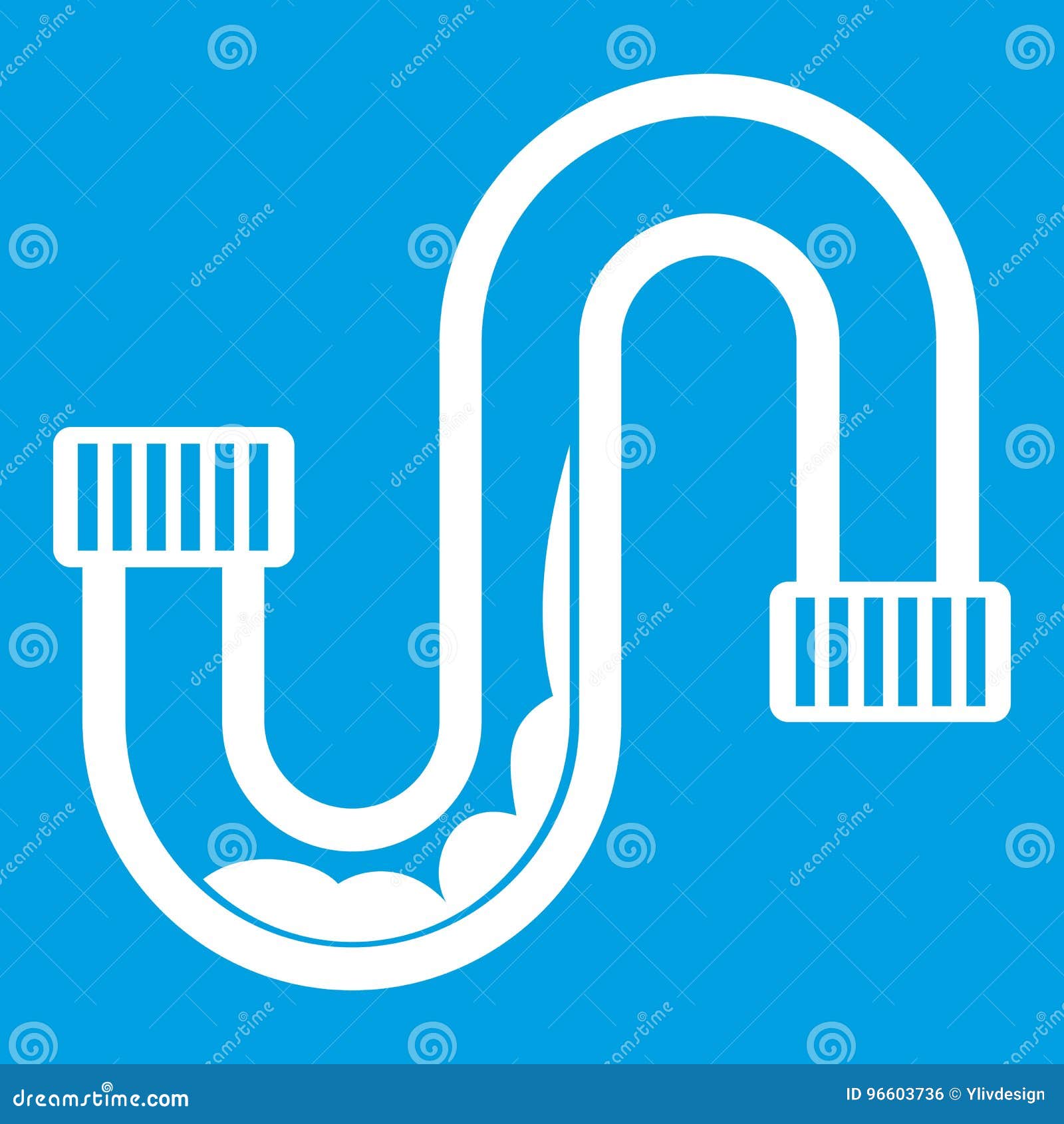 Clog in the Pipe Icon White Stock Vector - Illustration of dripping ...