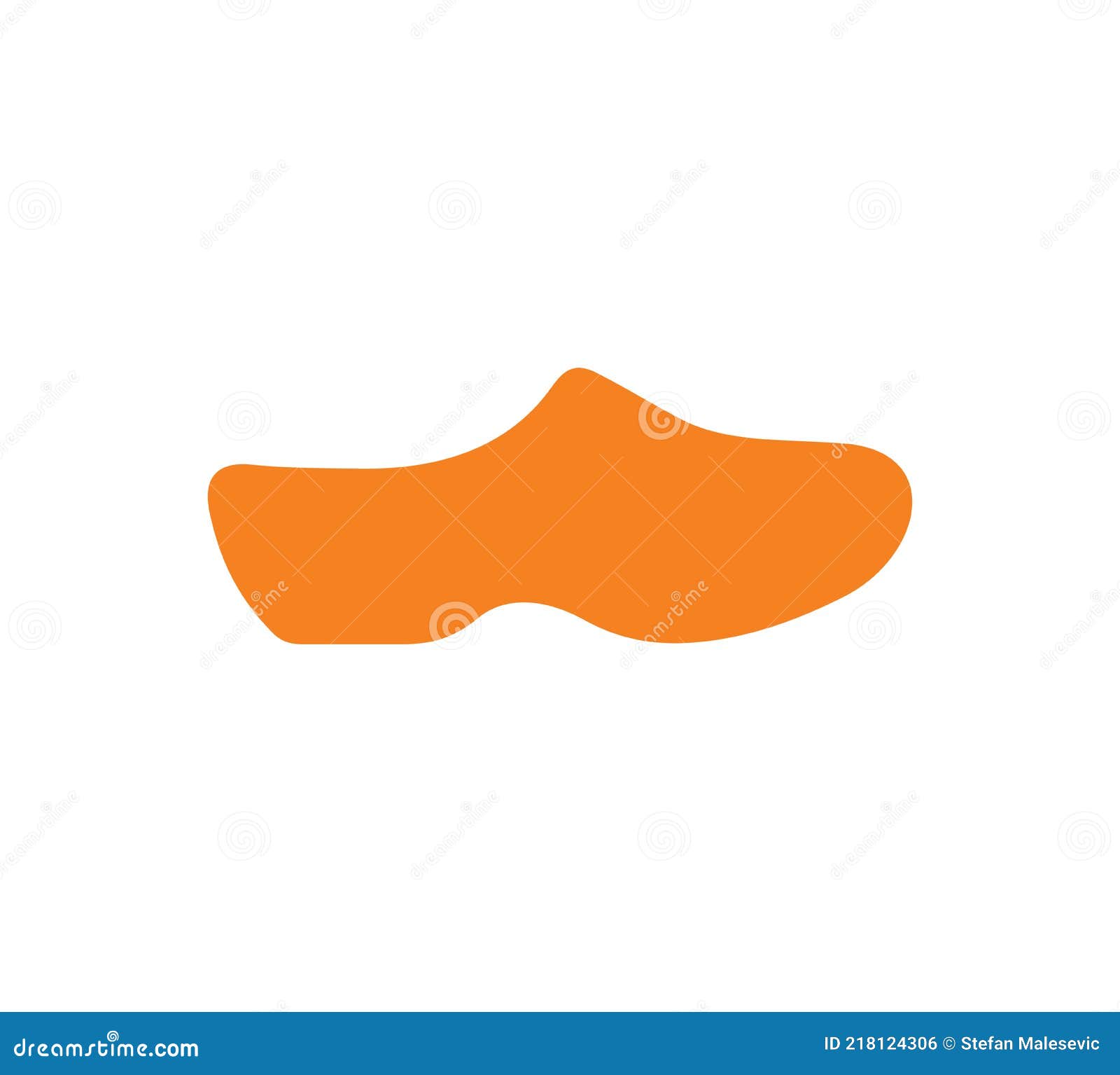 Clog stock vector. Illustration of foot, classic, decorative - 218124306