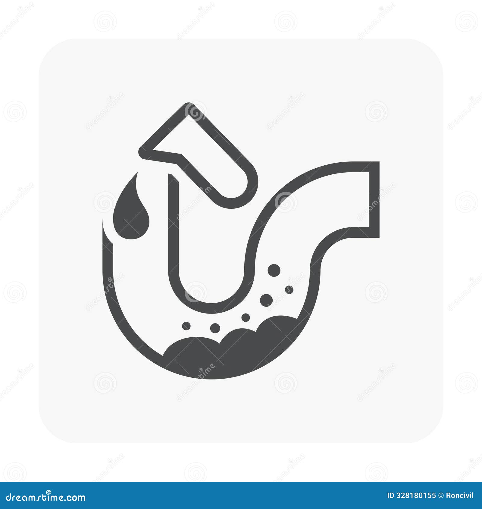 Clogged Problem and Chemical in Drainage Vector Icon Stock Vector ...