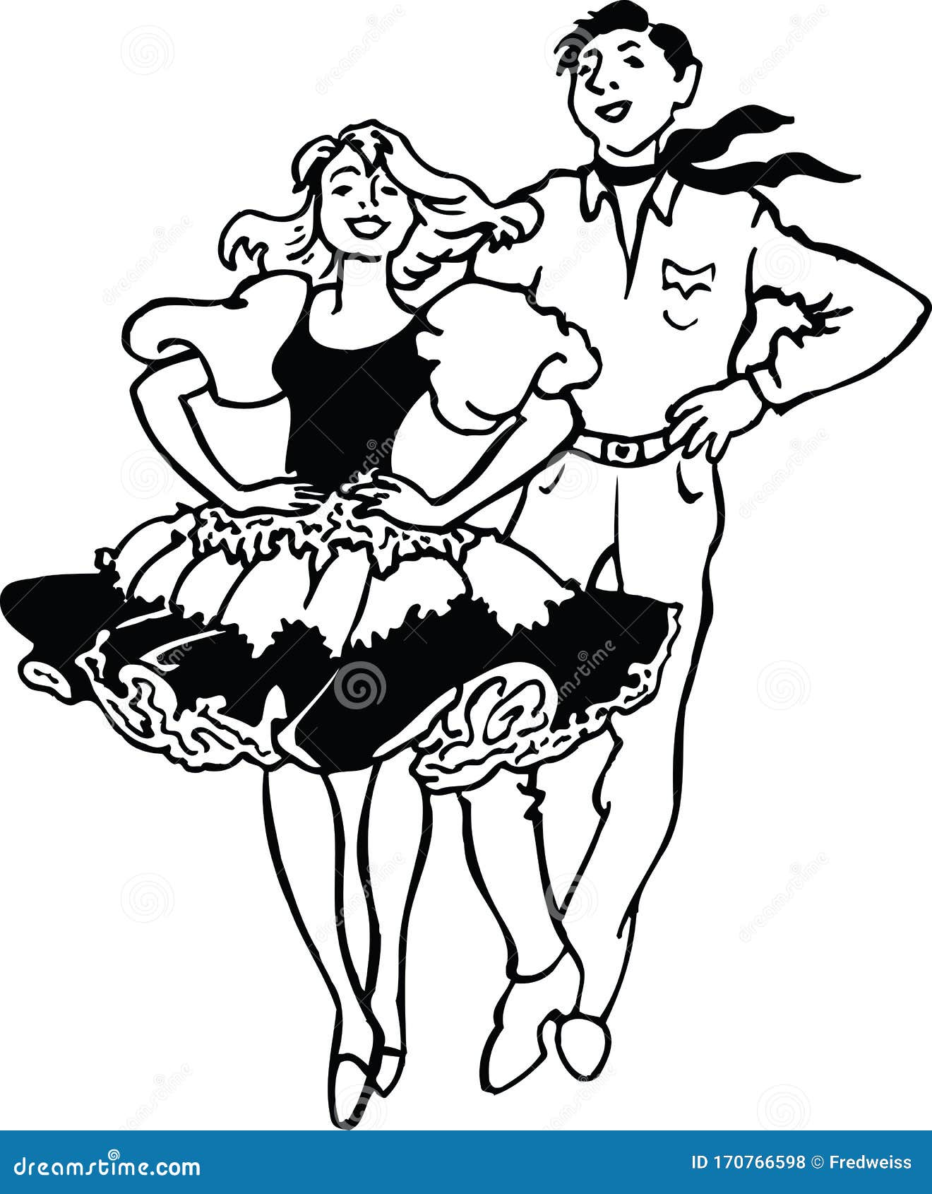 Cloggers Dancing Vector Illustration Stock Vector - Illustration of ...