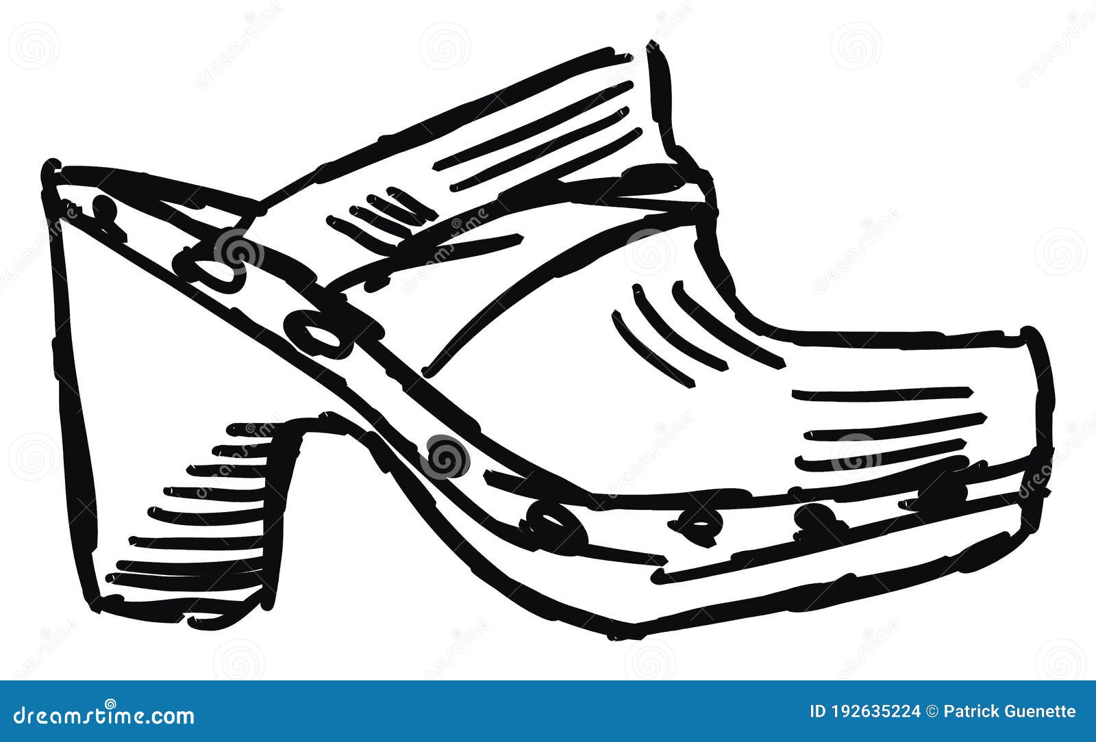 Clogs Vector Icon Isolated On White Background. Outline, Thin Line ...