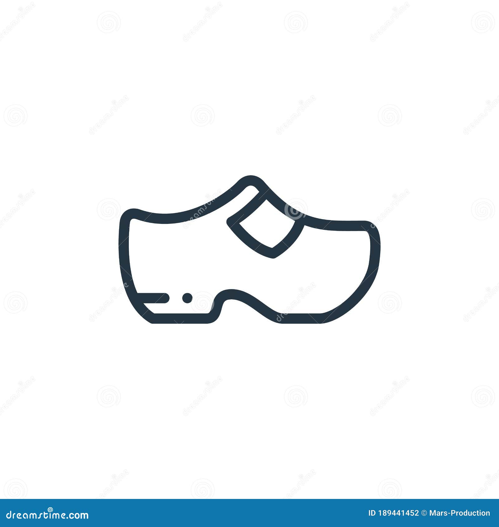 Clogs Vector Icon Isolated on White Background. Outline, Thin Line ...