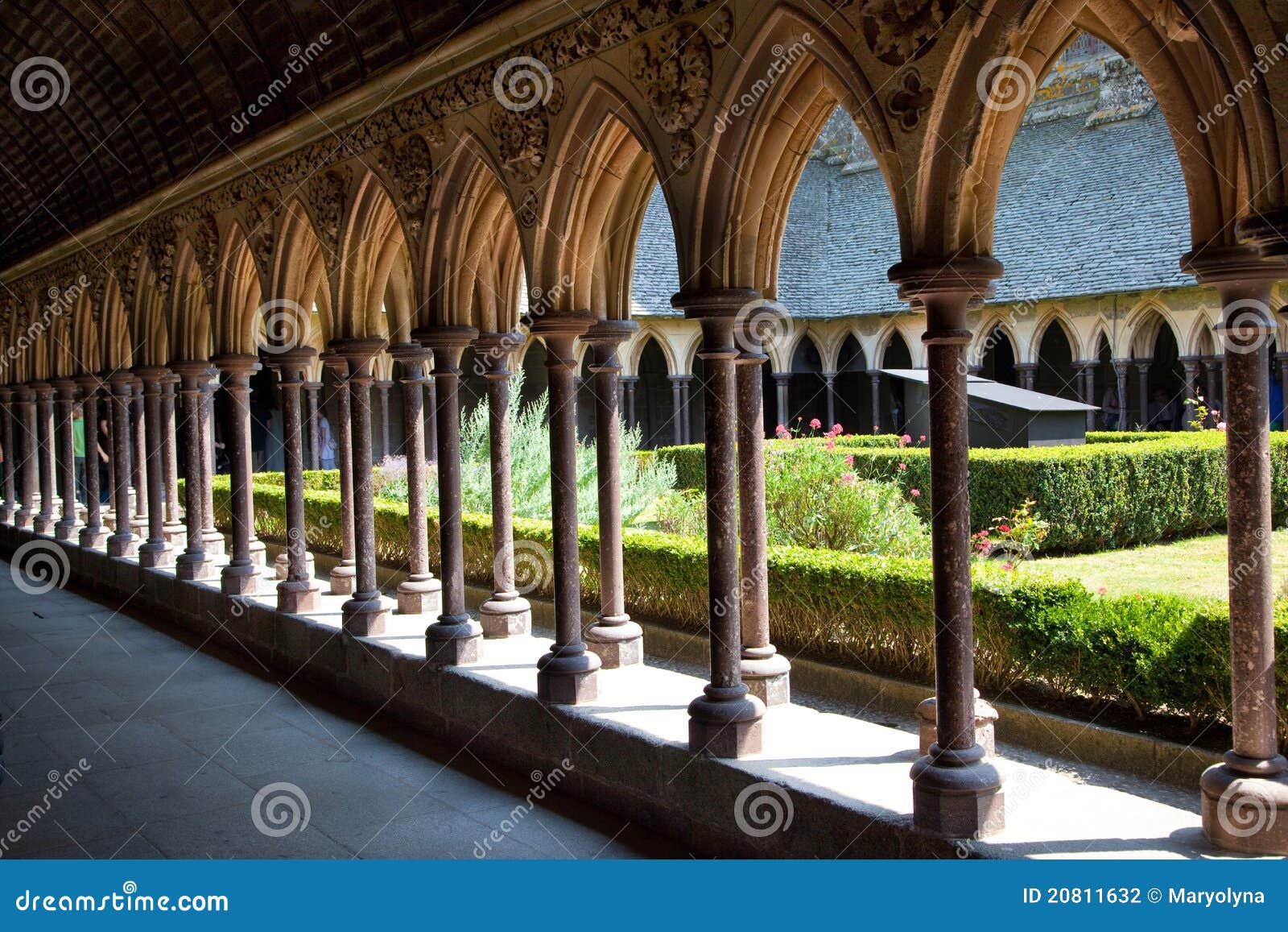 Cloister stock photo. Image of gothic, cloister, michel - 20811632