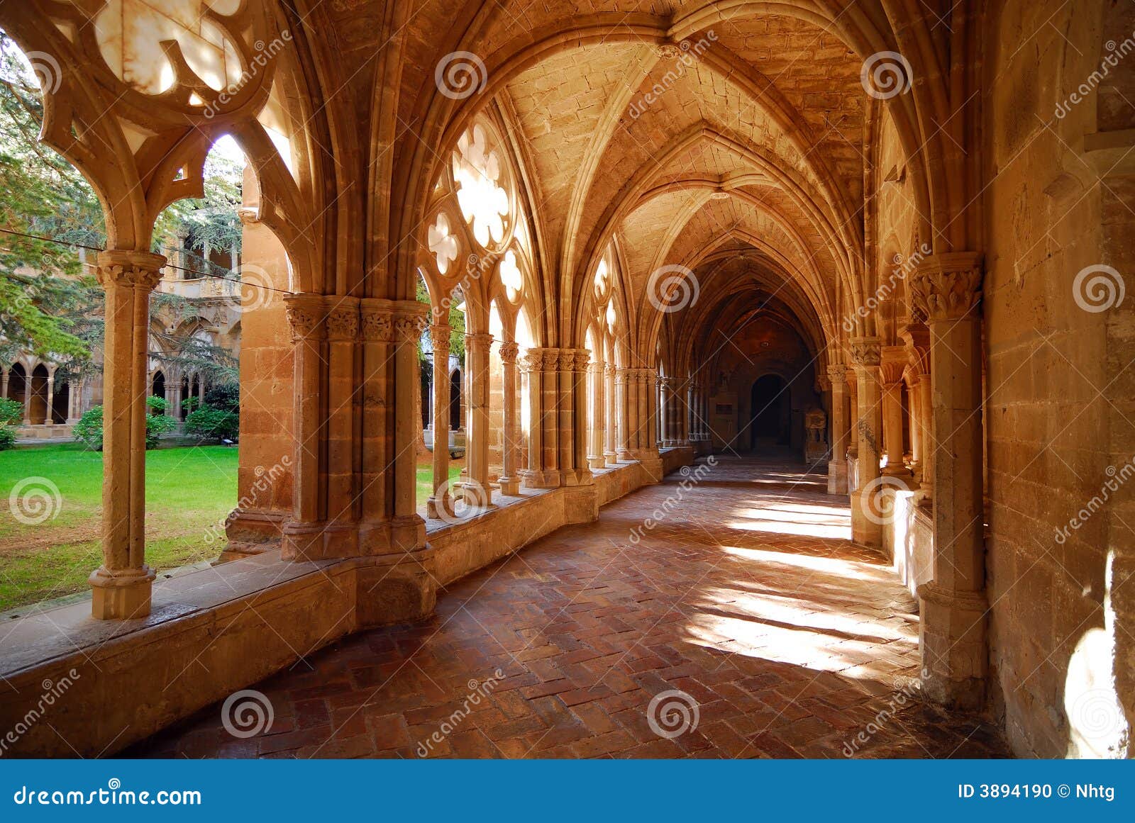 Cloister stock photo. Image of walk, meditation, light - 3894190