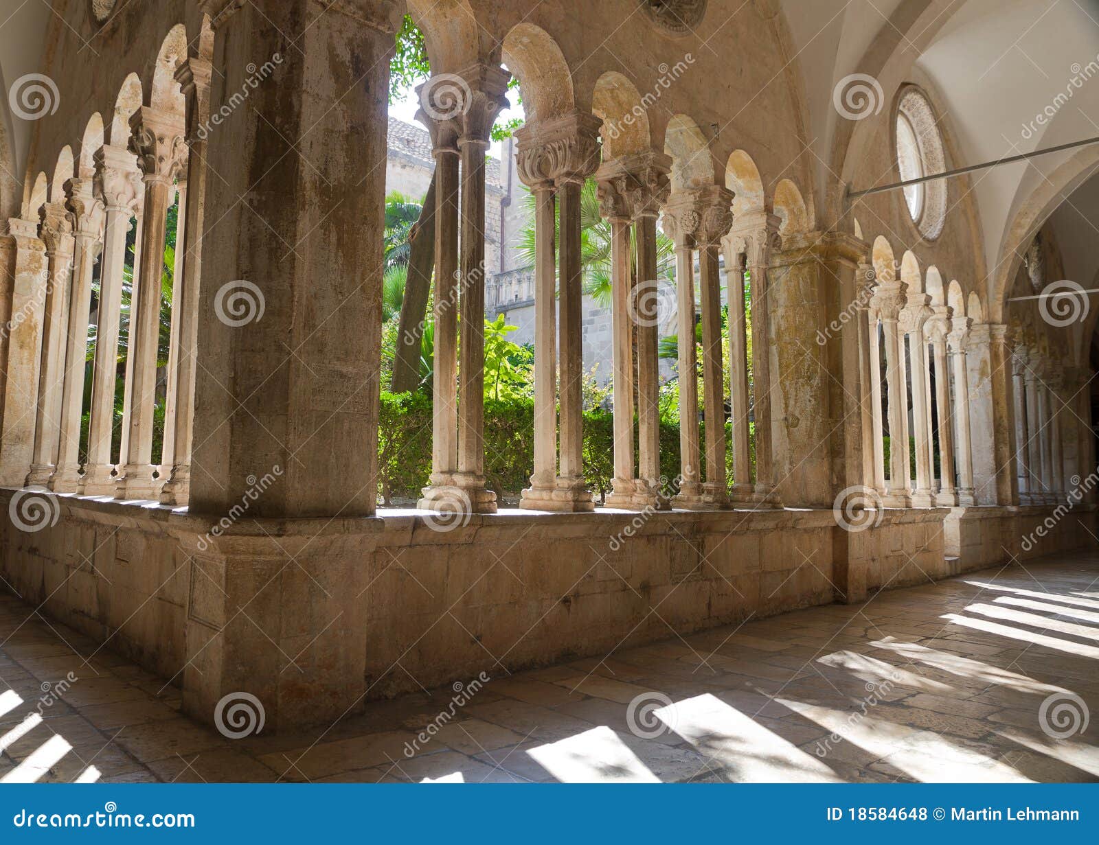 Cloister of Franciscan Monastery Stock Photo - Image of dubrovnik ...