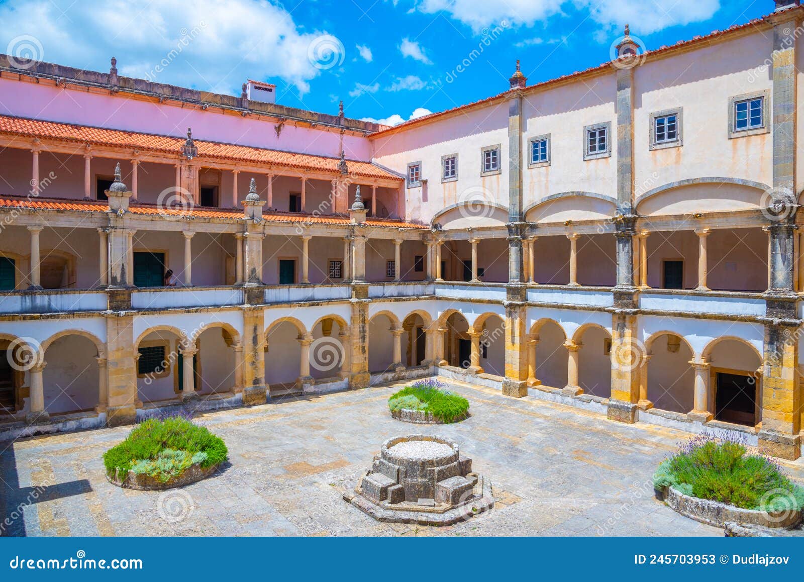Cloister Inside of the Convent of Christ in Tomar, Portugal Stock Image ...
