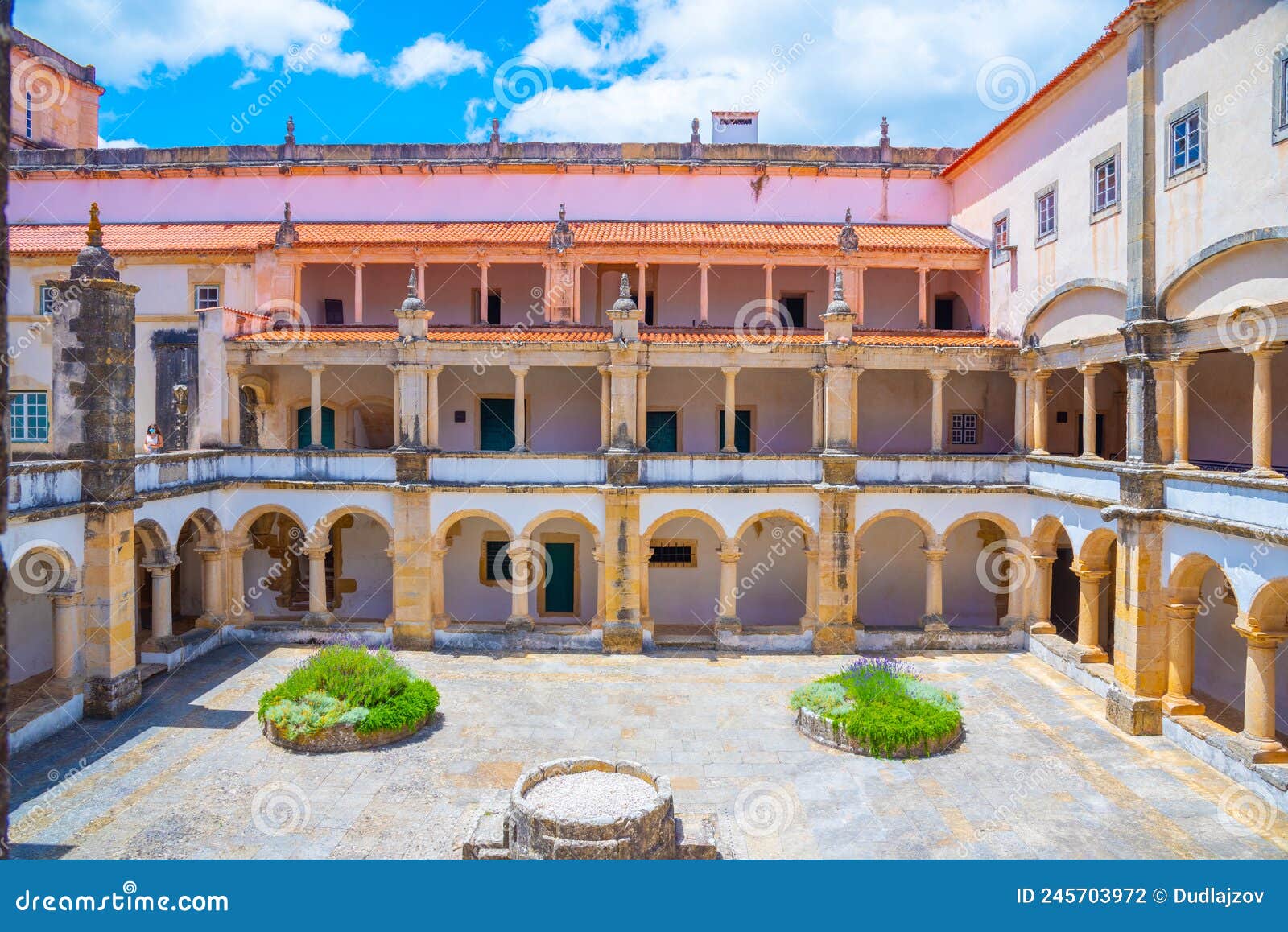 Cloister Inside of the Convent of Christ in Tomar, Portugal Stock Photo ...