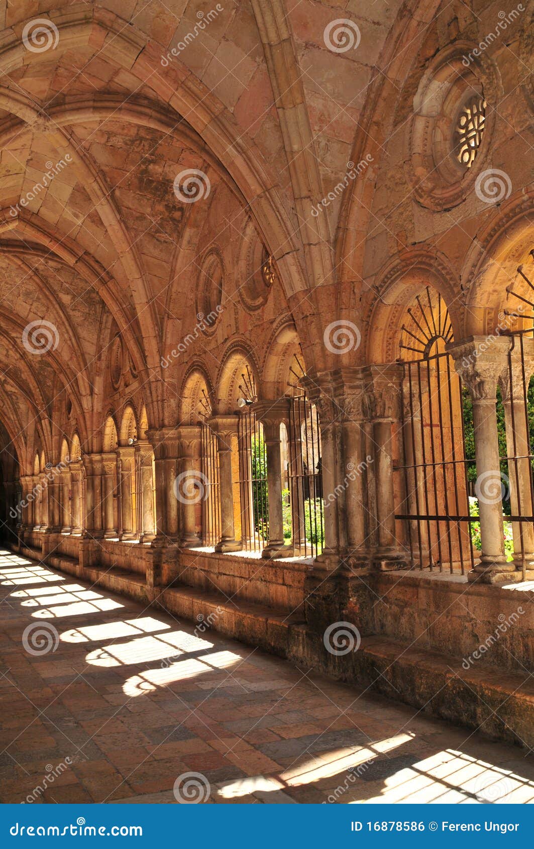 Cloister in Medieval Cathedral Stock Photo - Image of religious, wall ...