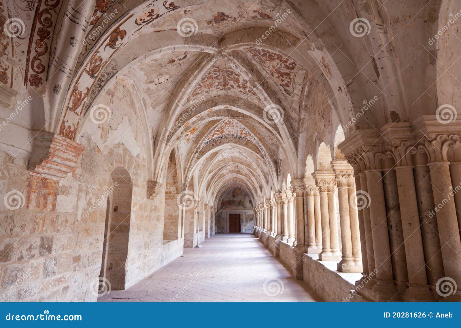 Cloister of a monastery stock photo. Image of architecture - 20281626