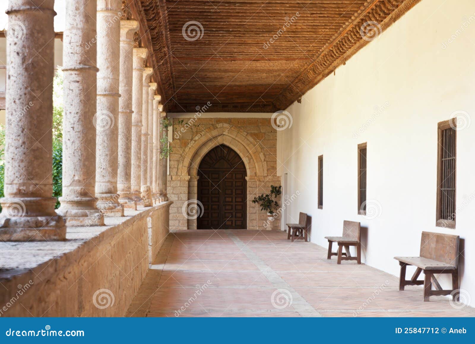 Cloister of a monastery stock photo. Image of travel - 25847712