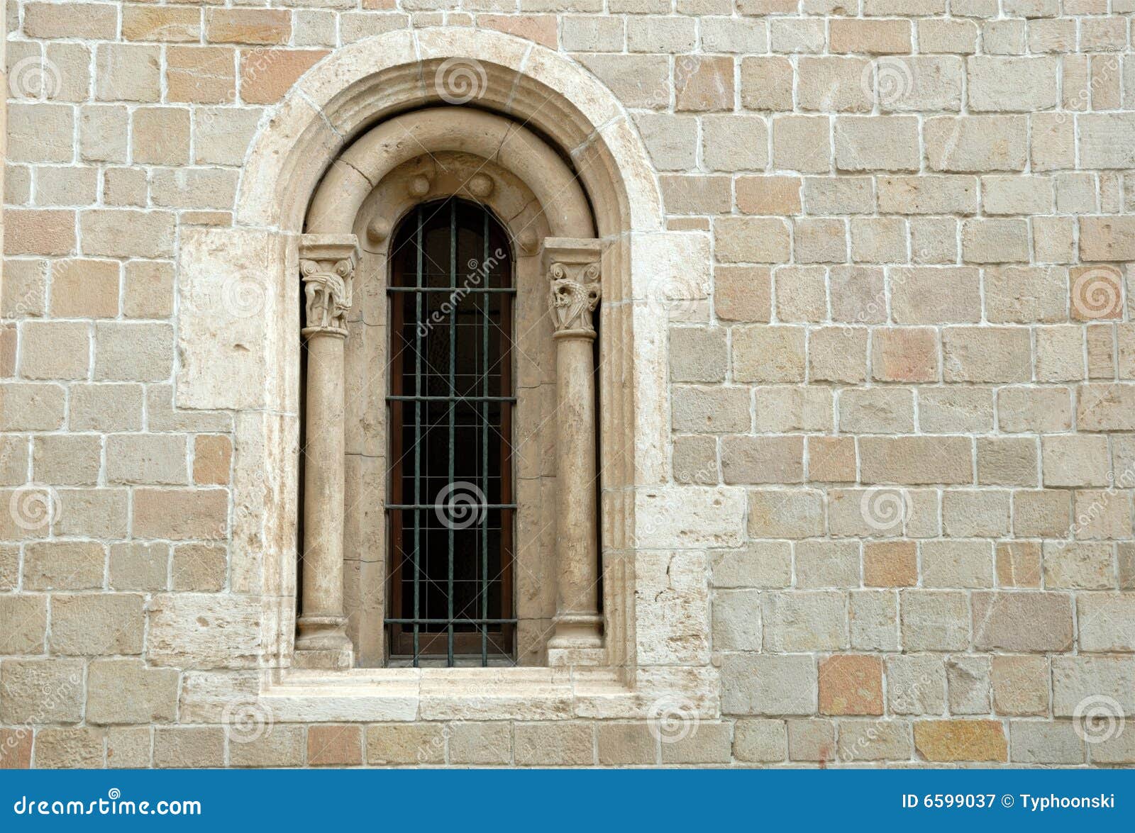 Cloister window stock image. Image of spain, abbey, grid - 6599037