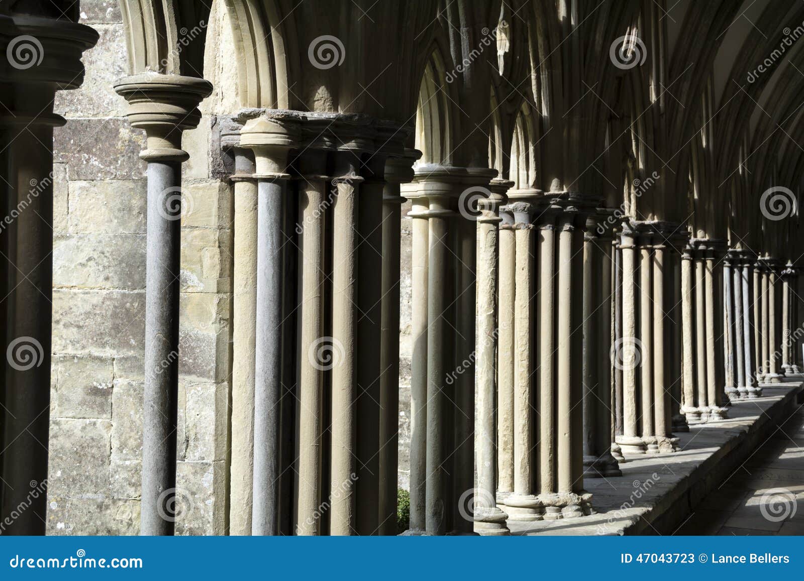 Cloisters stock image. Image of gothic, columns, architecture - 47043723