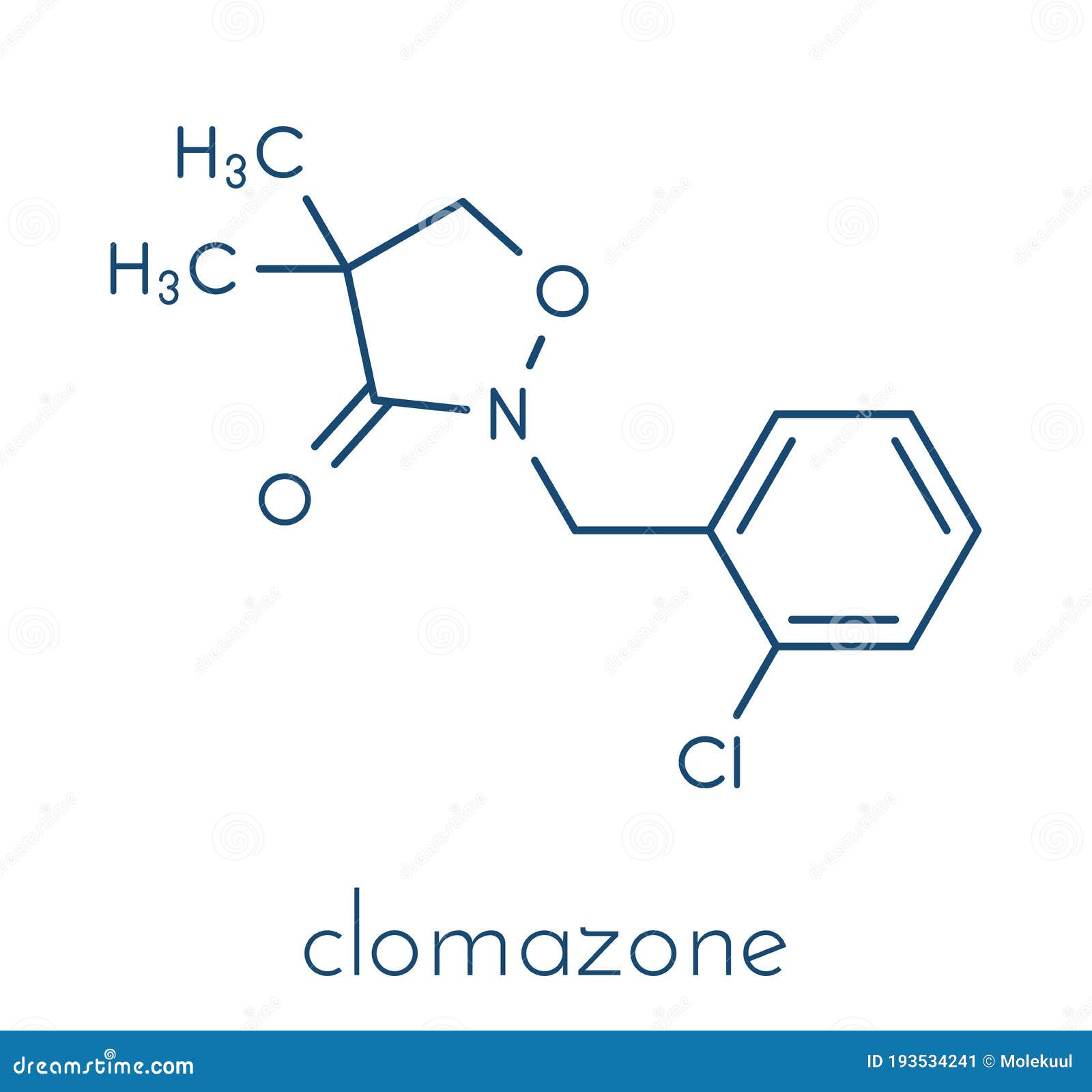 Clomazone Herbicide Molecule. Skeletal Formula. Stock Photography ...