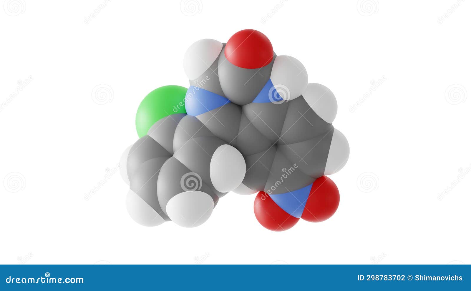 Clonazepam Molecule, Benzodiazepines, Molecular Structure, Isolated 3d ...