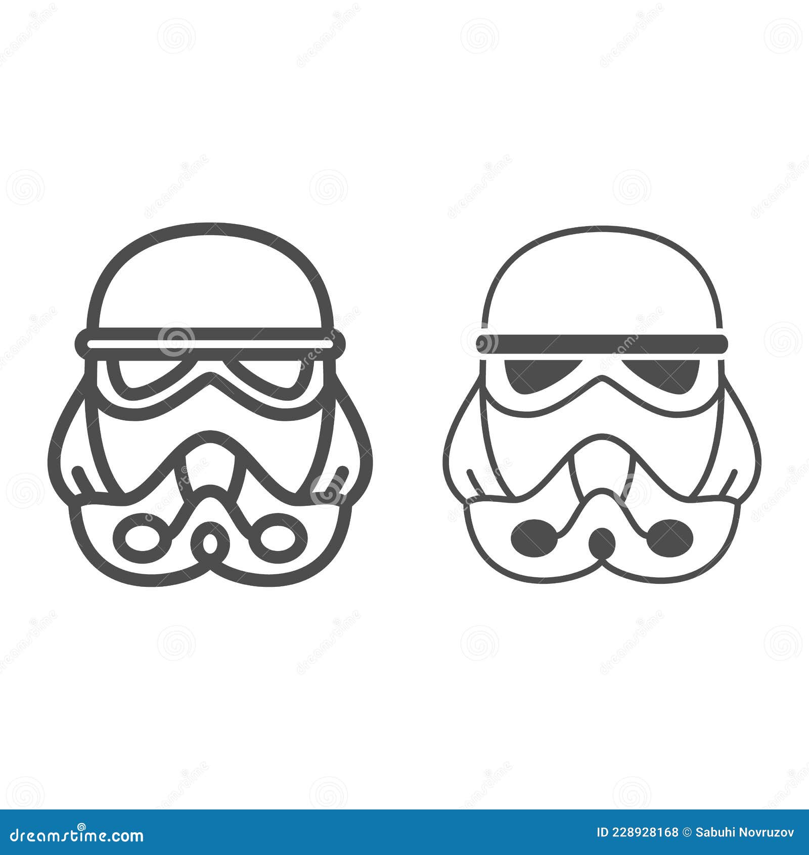 Clone Commander Bacara Thin Line Icon, Star Wars Concept, Clone Trooper ...